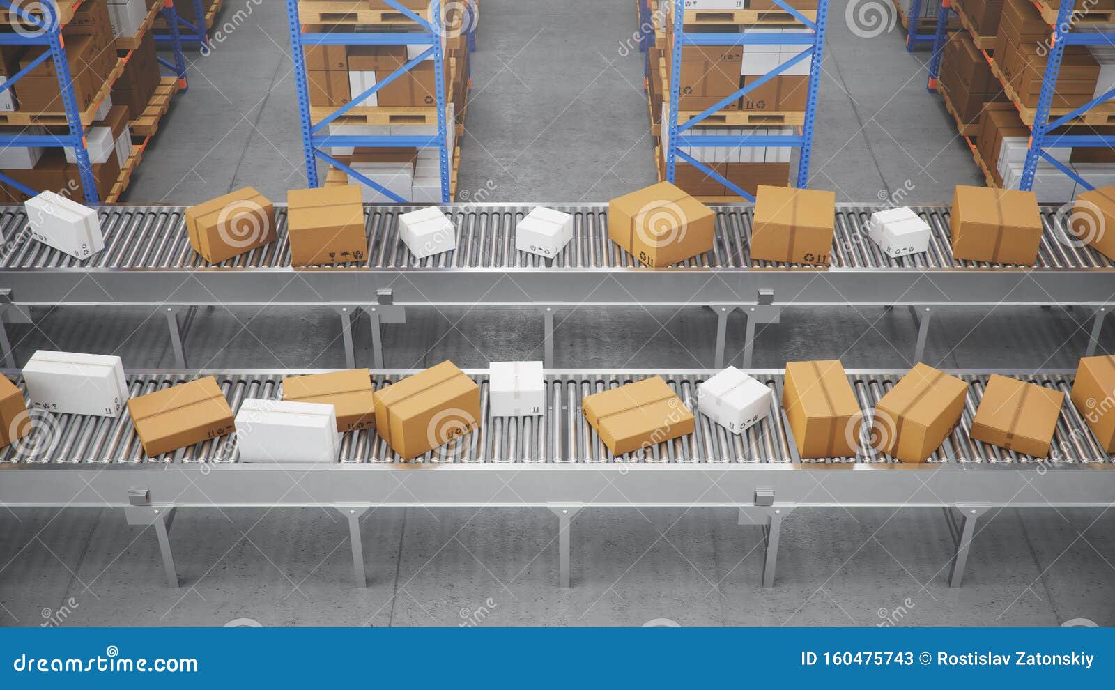 Packages Delivery, Parcels Transportation System Concept, Cardboard ...