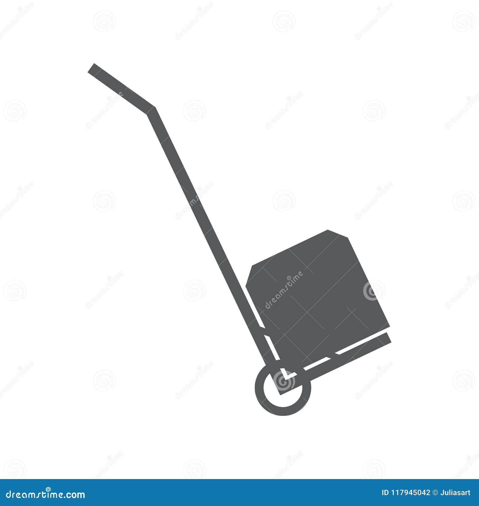Packages Delivery with Trolley. Vector Icon Stock Vector - Illustration ...