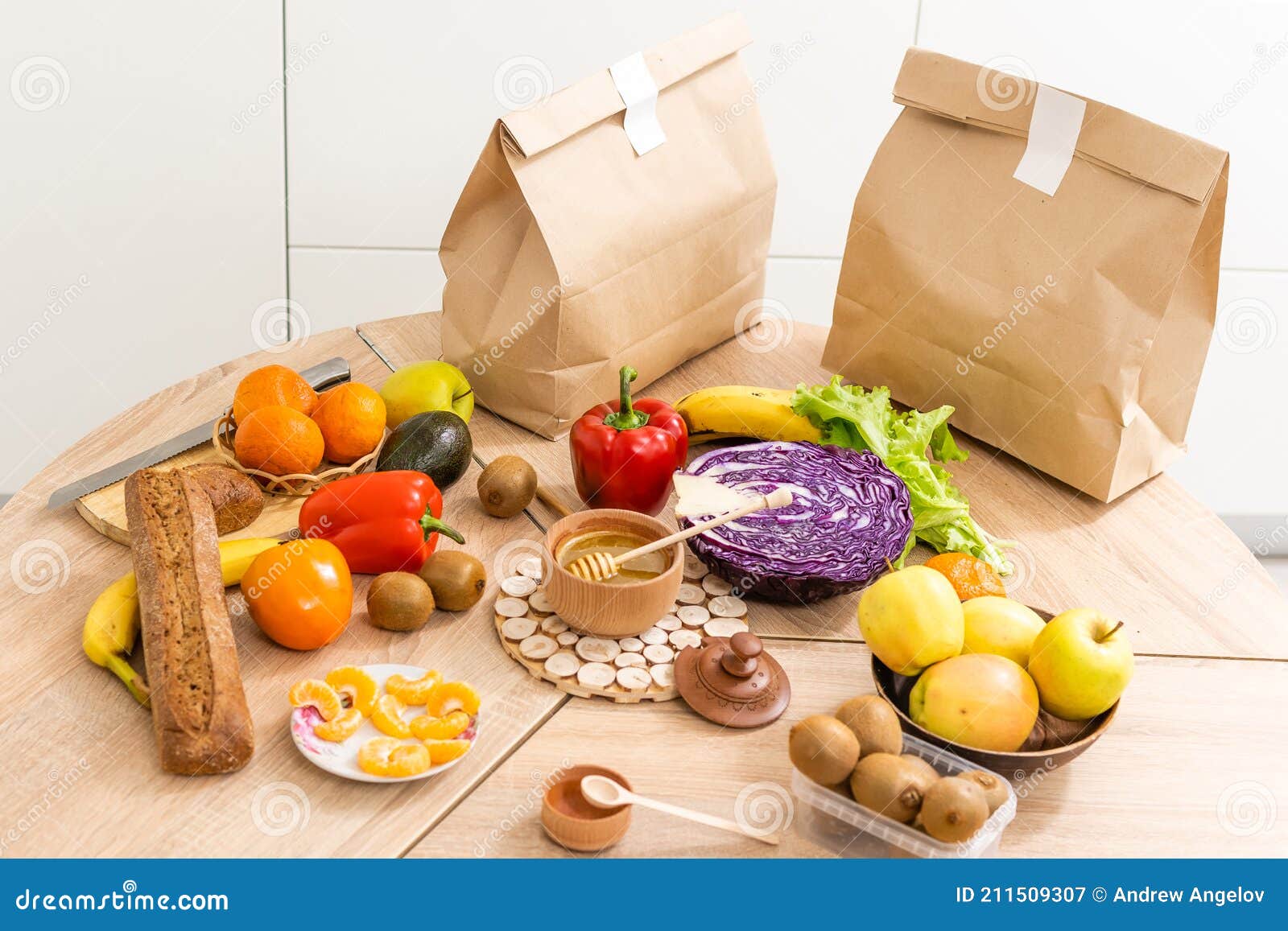 Packages of Groceries from Delivery Stock Image - Image of fresh ...