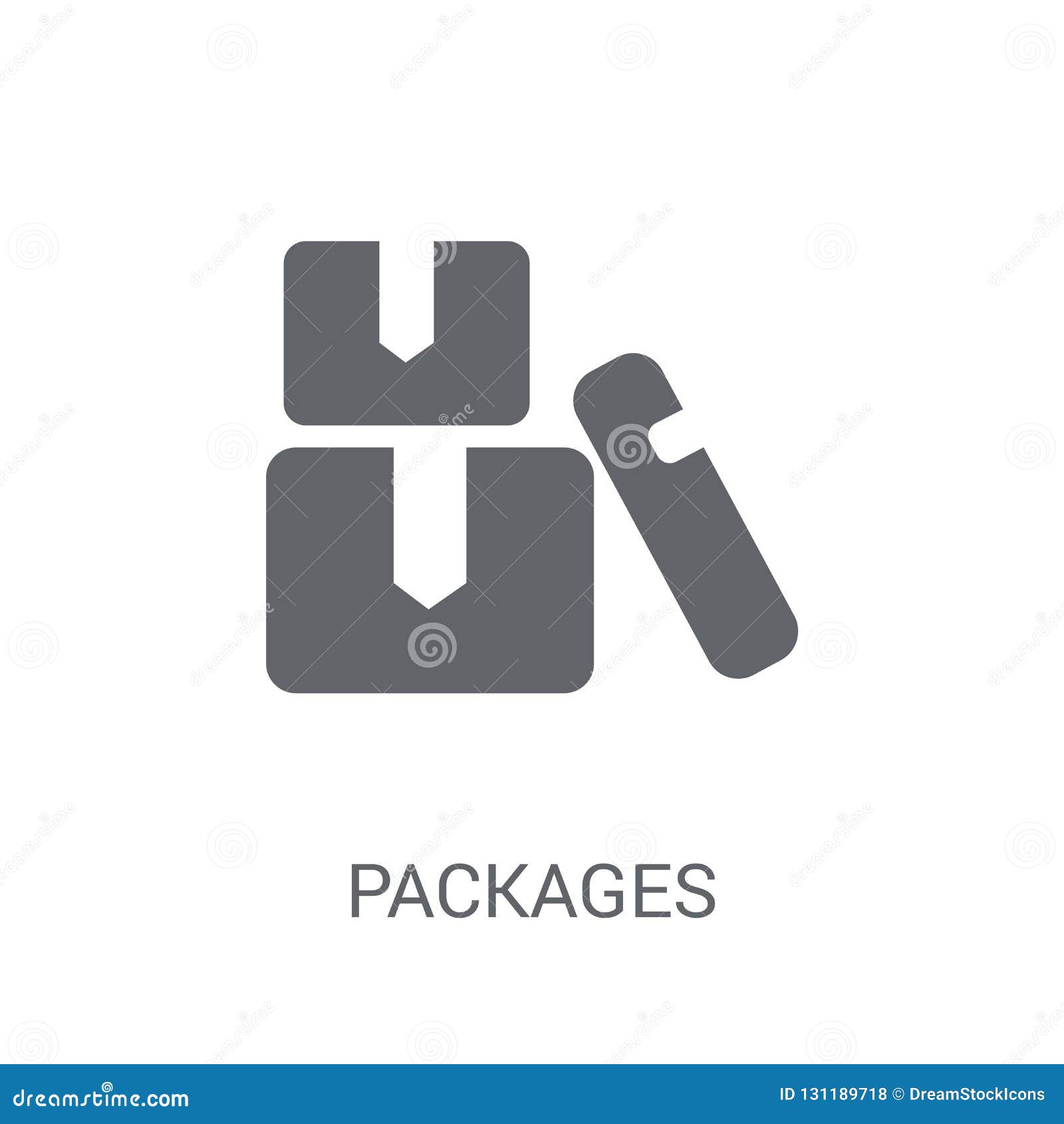Packages Icon. Trendy Packages Logo Concept on White Background Stock ...