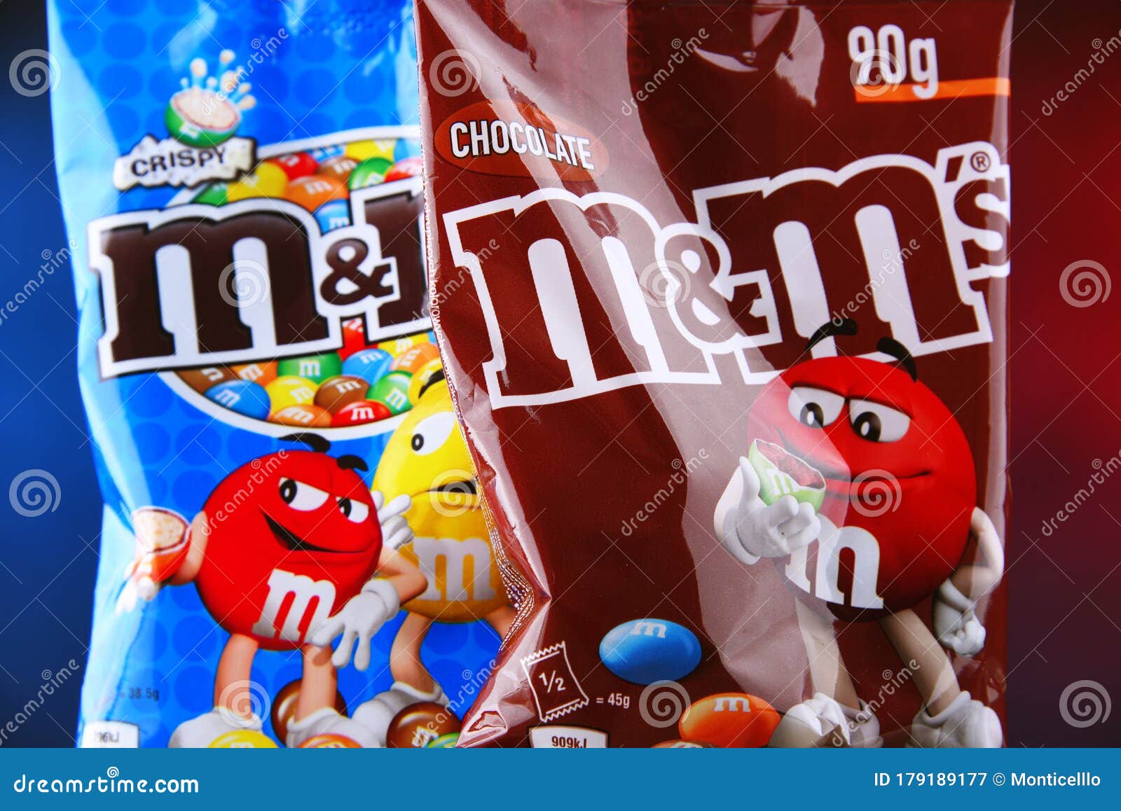 Packages of M&M`s, Multi-colored Button-shaped Chocolates Editorial ...