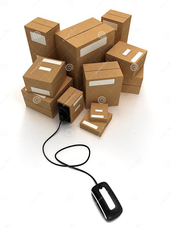 Packages with mouse stock photo. Image of package, container - 3222040