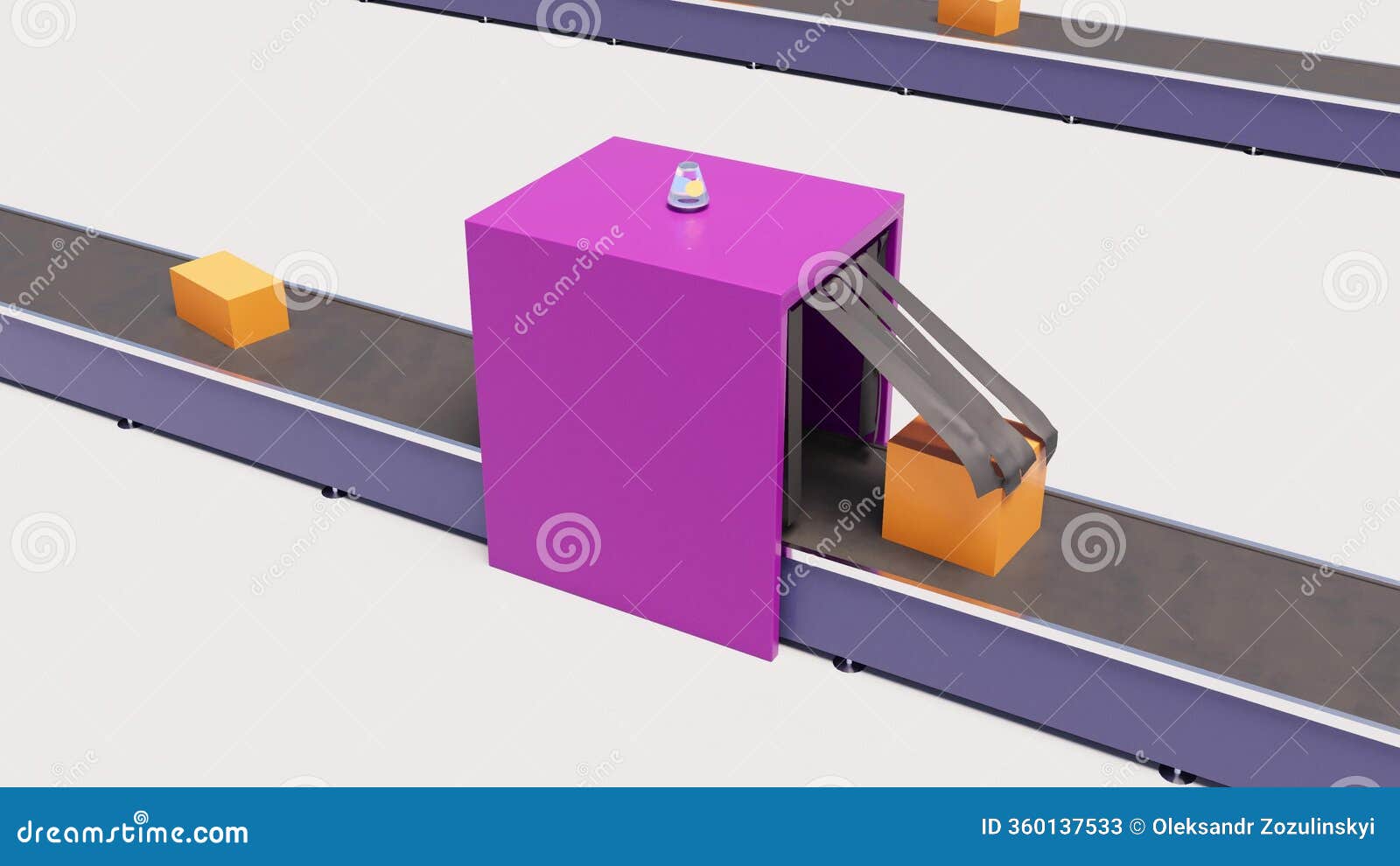 Packages Parcel Delivery Conveyor Serves Transportation System Concept ...