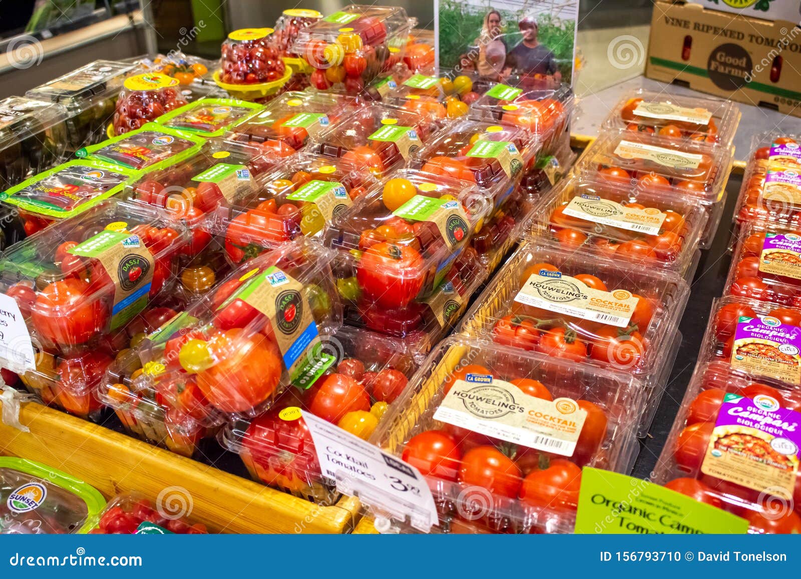 Packages of Tomatoes at the Grocery Editorial Image - Image of nutrient ...