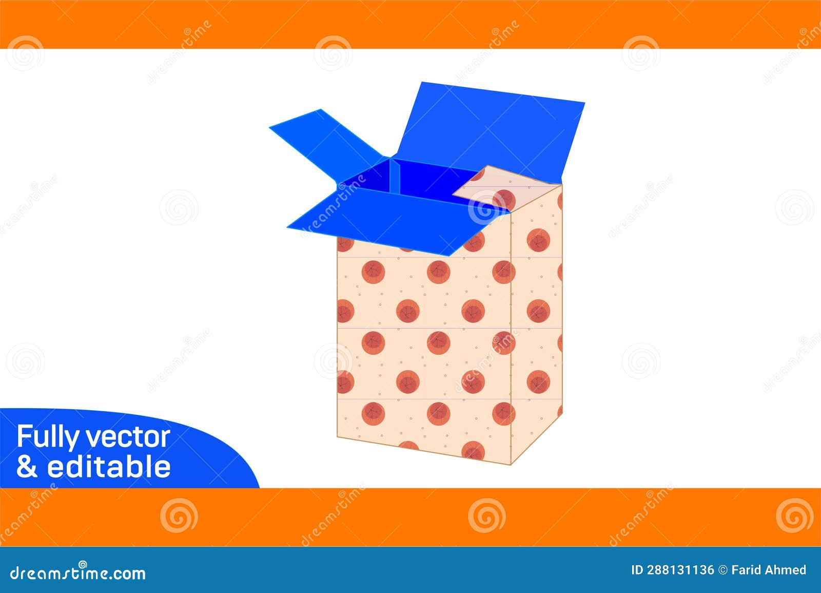 Packaging Auto Bottom Lock Tuck Top Box Dieline Template And 3D Box ...