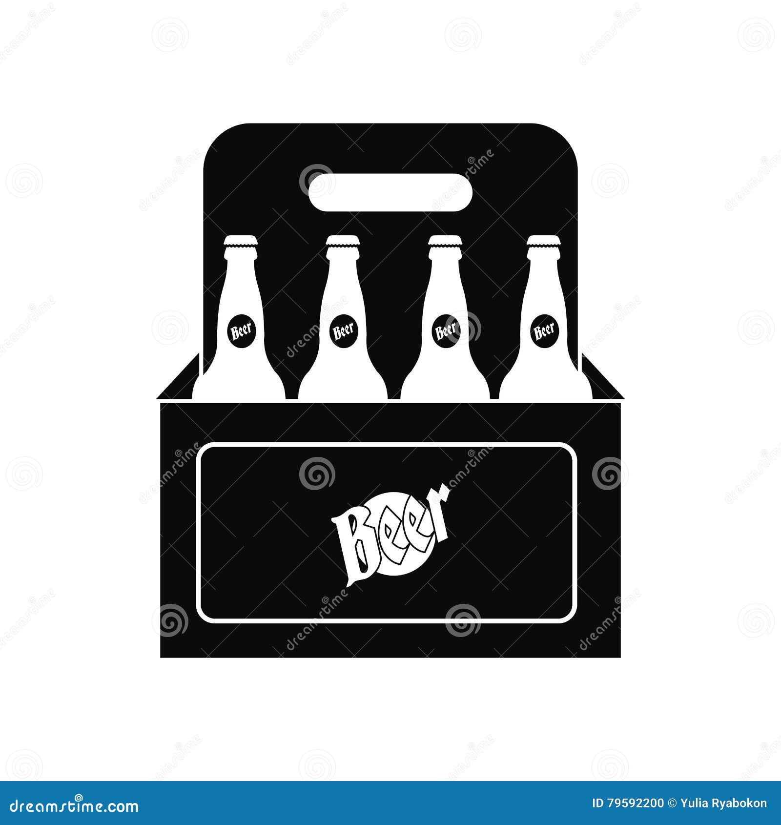 Packaging with beer icon stock vector. Illustration of group - 79592200