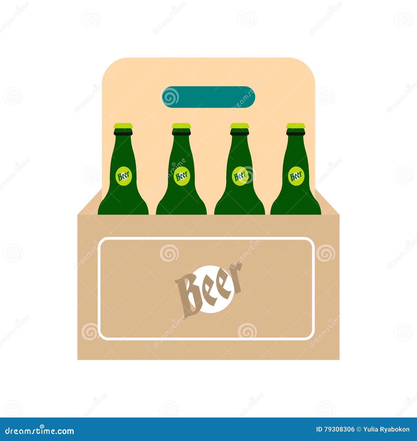 Packaging with beer icon stock vector. Illustration of object - 79308306