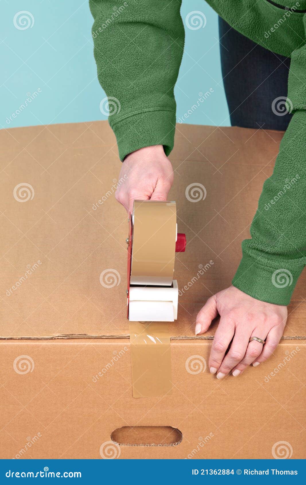 Packaging a box stock photo. Image of preperation, removals - 21362884