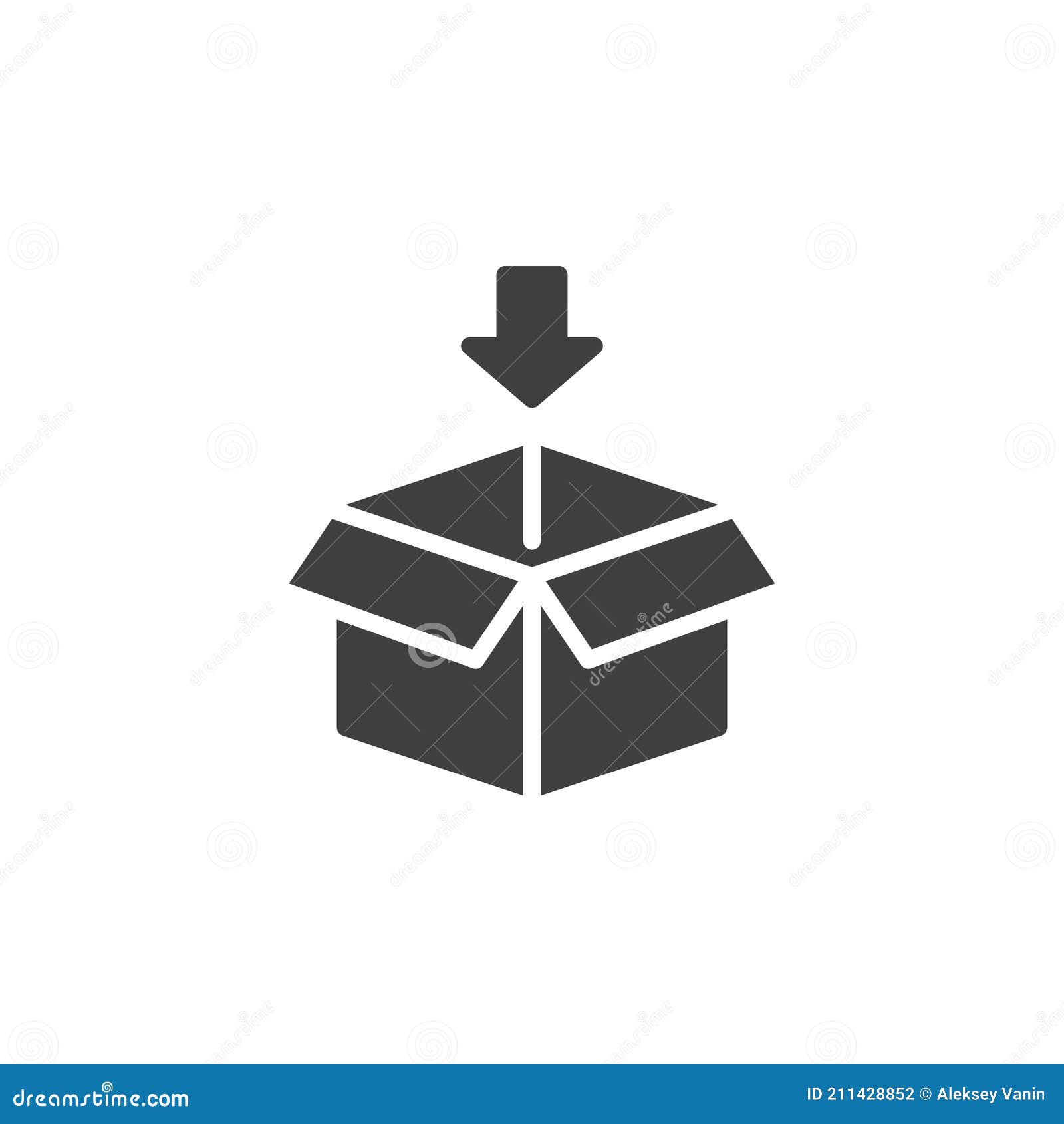 Packaging Box with Arrow Vector Icon Stock Vector - Illustration of ...