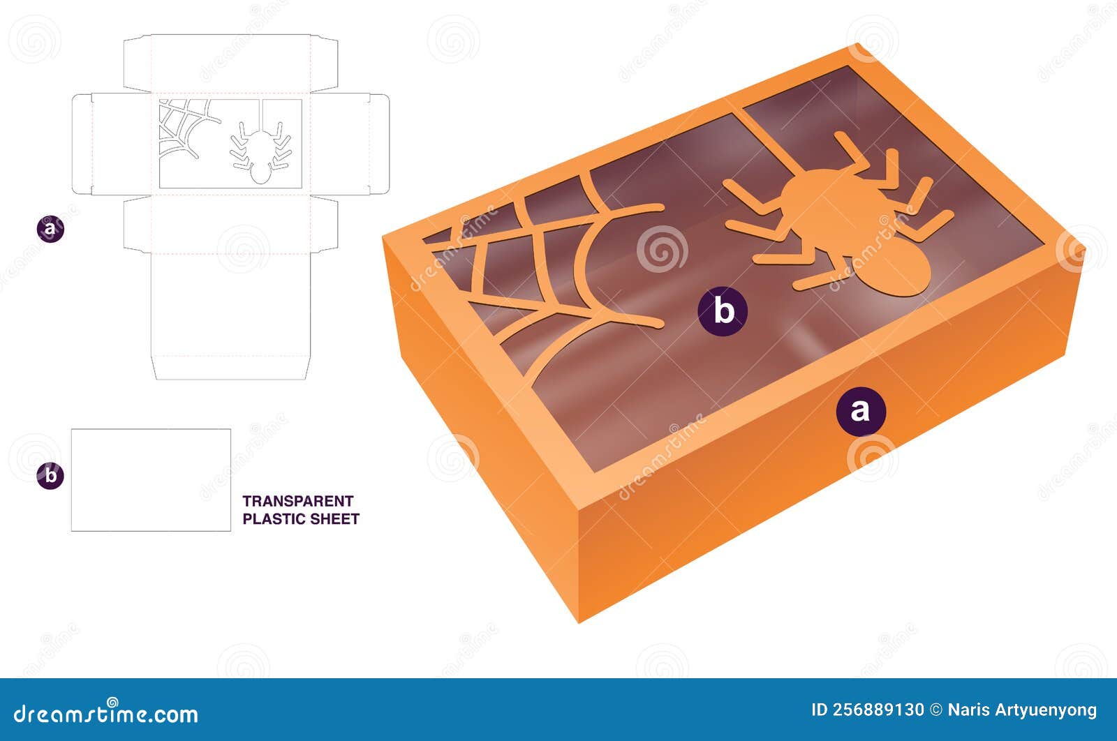 Packaging Box Die Cut Template and 3D Mockup Stock Vector ...