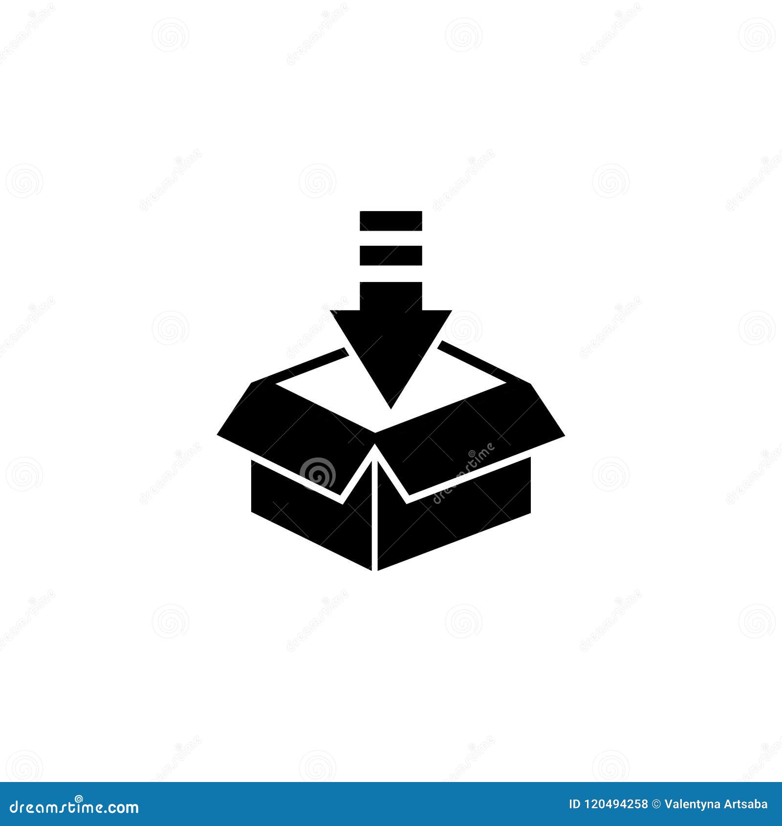 Packaging Box Flat Vector Icon Stock Vector - Illustration of linear ...