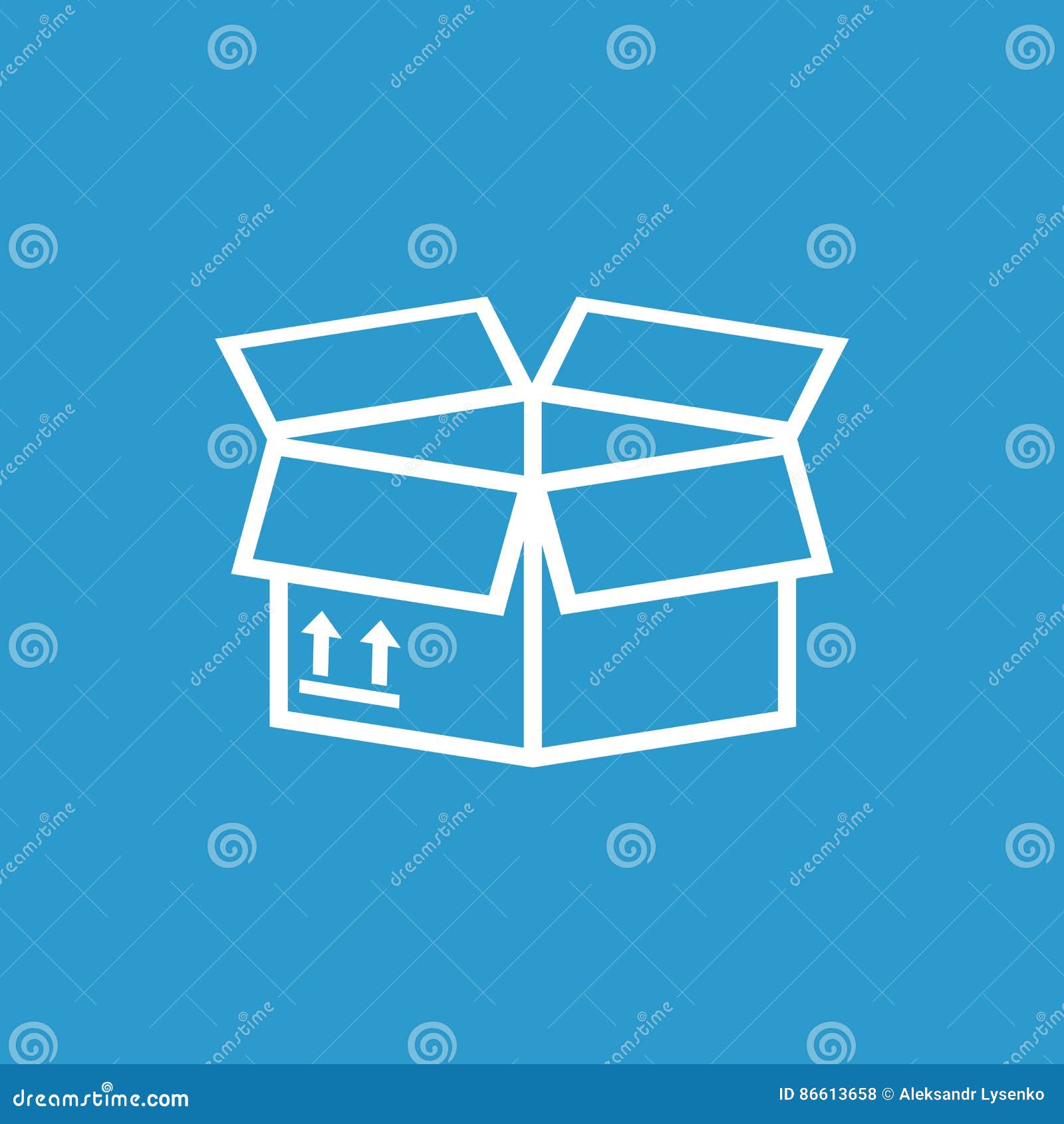 Packaging Box Icon with Arrow Symbol. Stock Vector - Illustration of ...