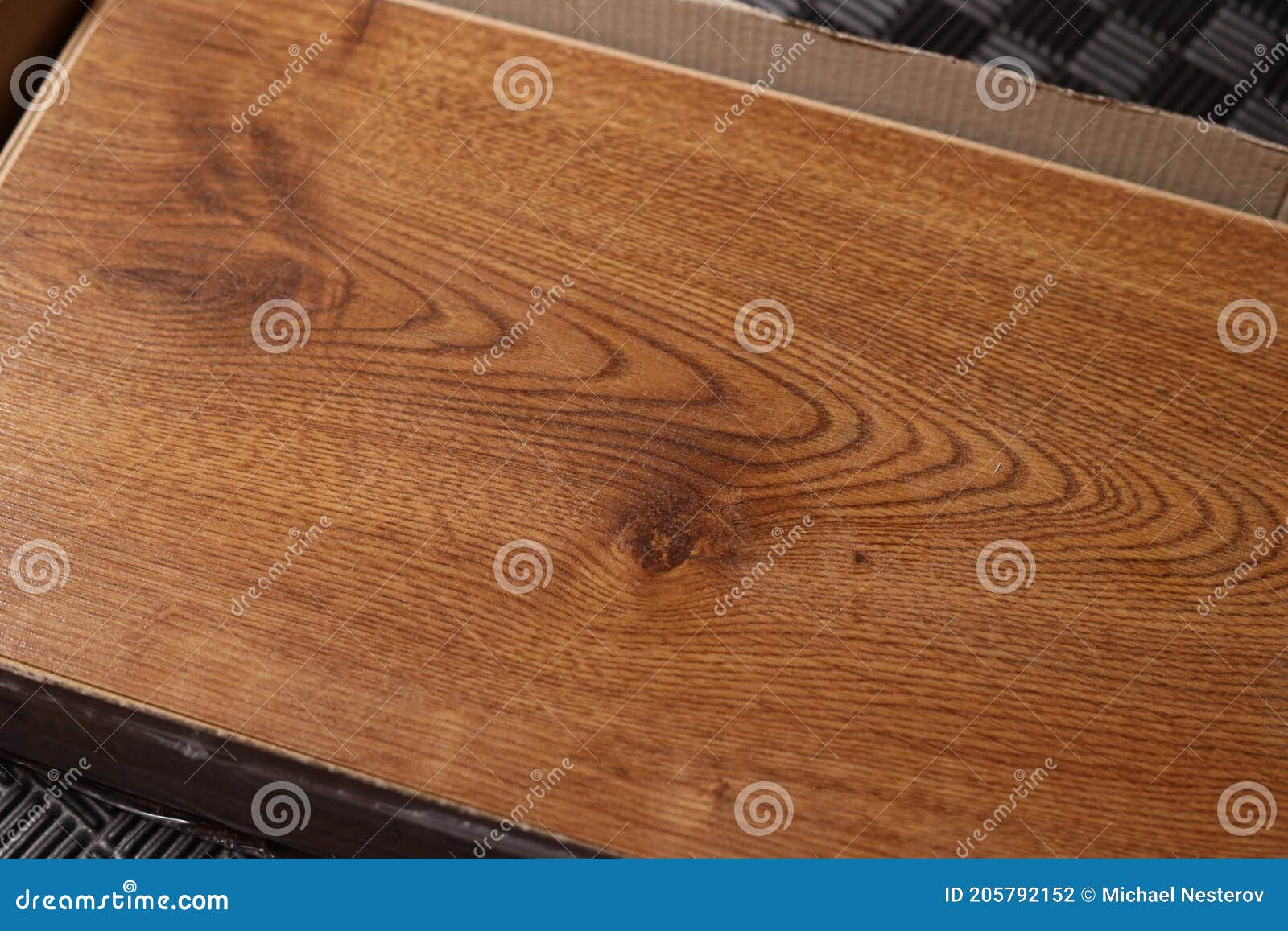 Packaging, Box with the Laminated Panel for the Floor Stock Photo ...