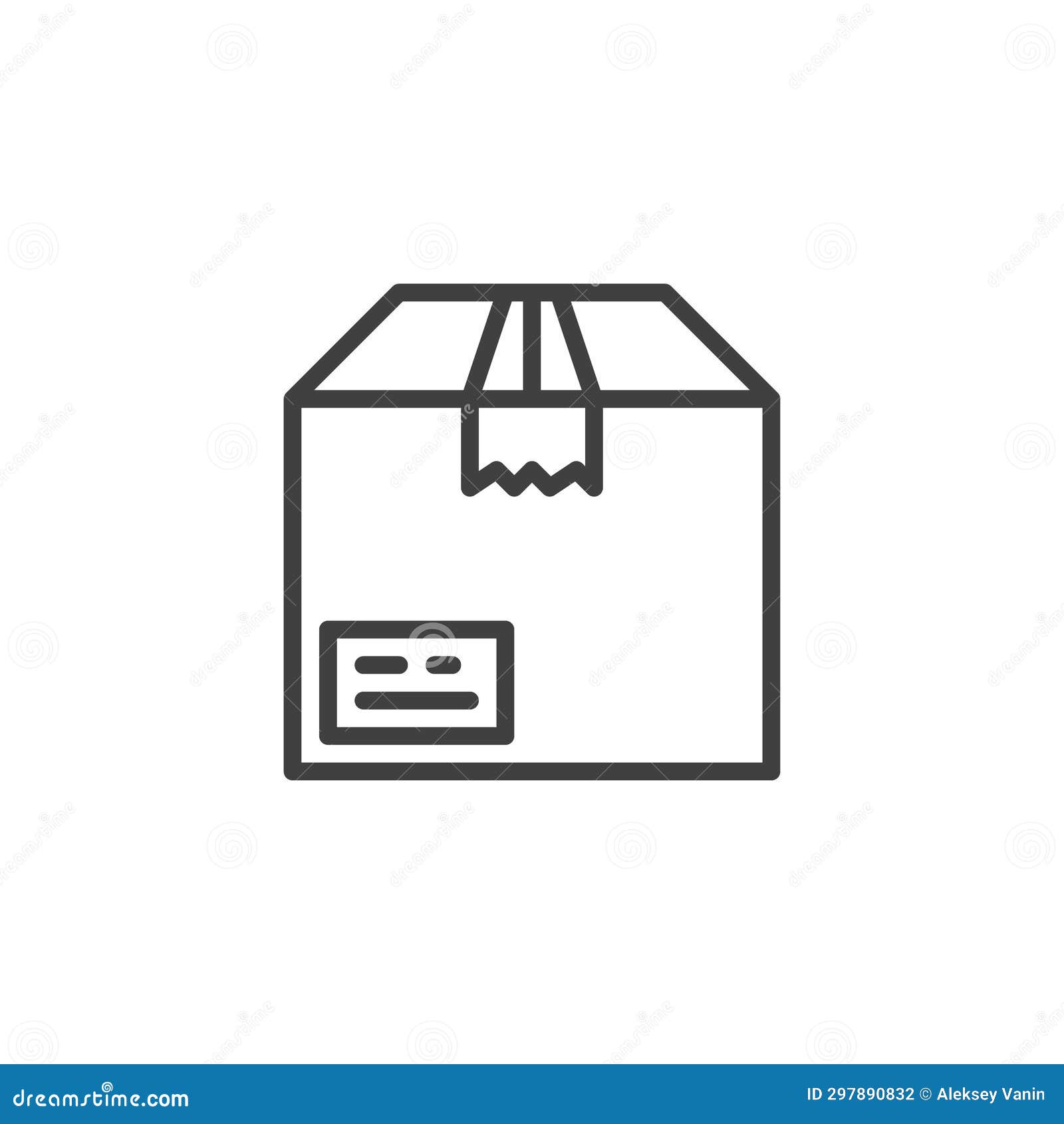 Packaging box line icon stock vector. Illustration of line - 297890832