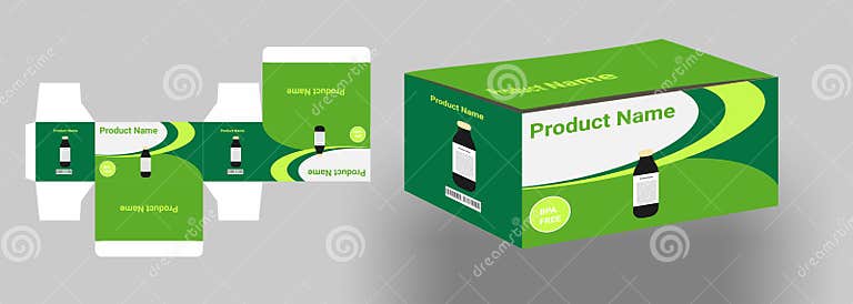 Packaging Box Template, Packaging Design Template. Stock Illustration ...
