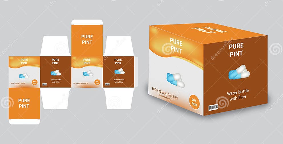 Packaging Box Template, Packaging Design Template. Stock Illustration ...