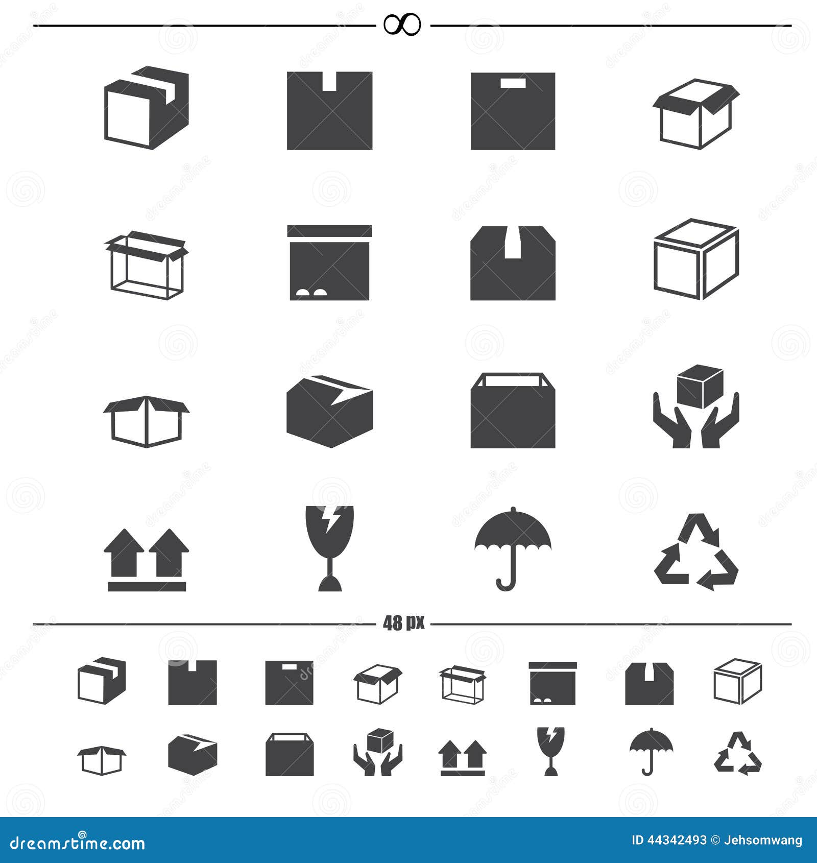Packaging boxes icons stock vector. Illustration of element - 44342493