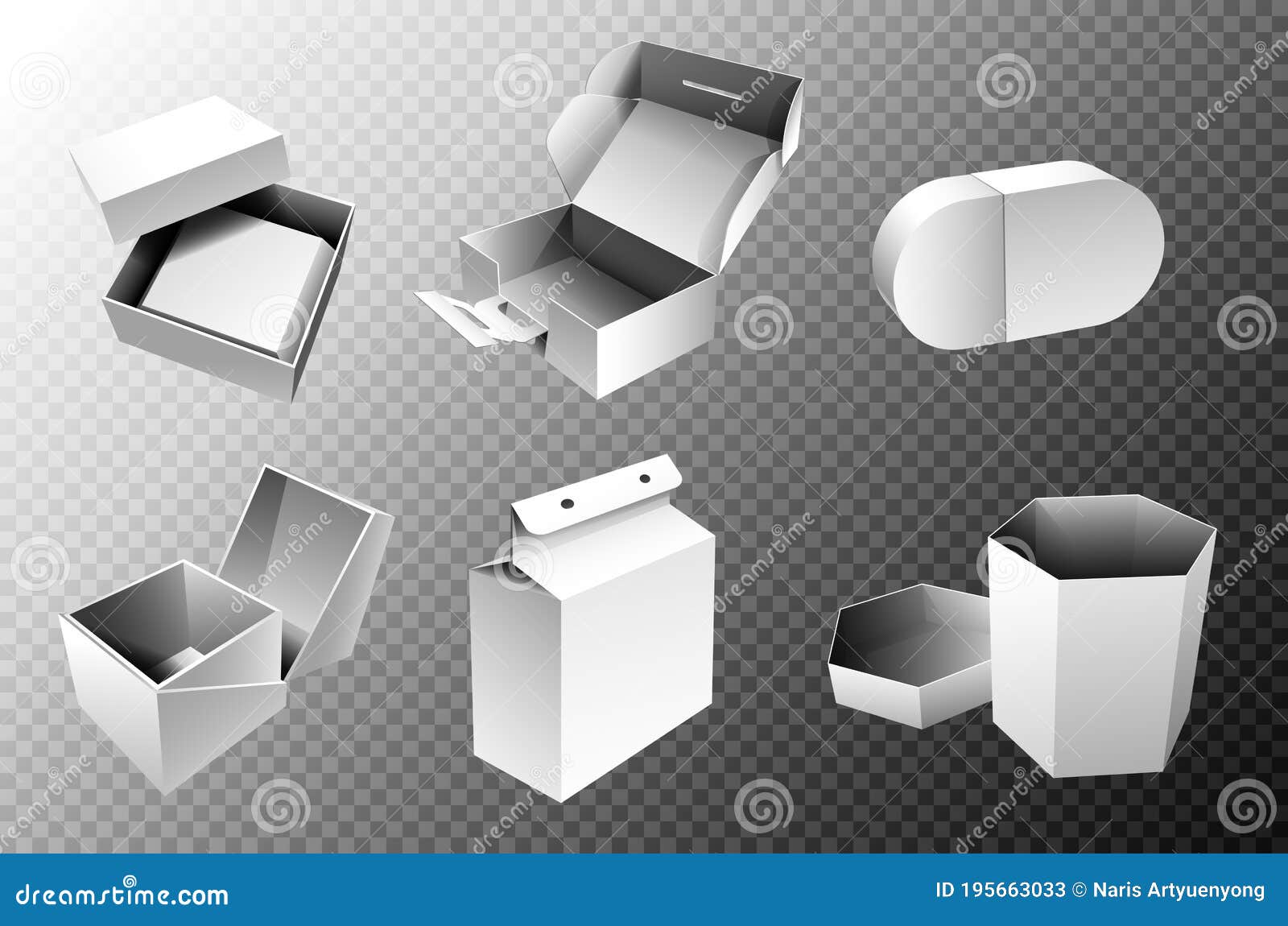 6 Packaging Boxes Mockup Vector Stock Vector - Illustration of medical ...