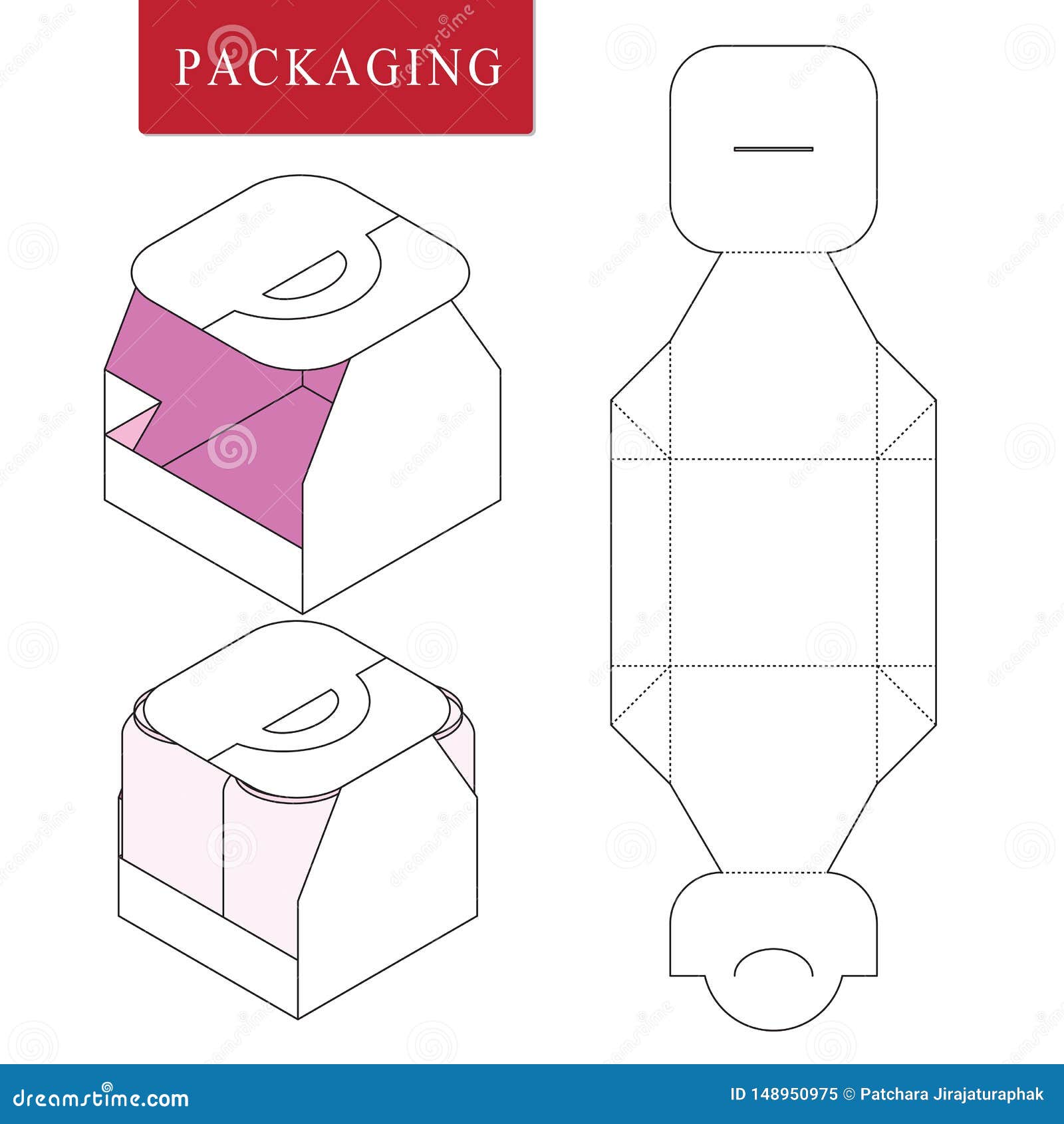 Packaging for Can Bottle.Isolated White Retail Mock Up.Vector ...