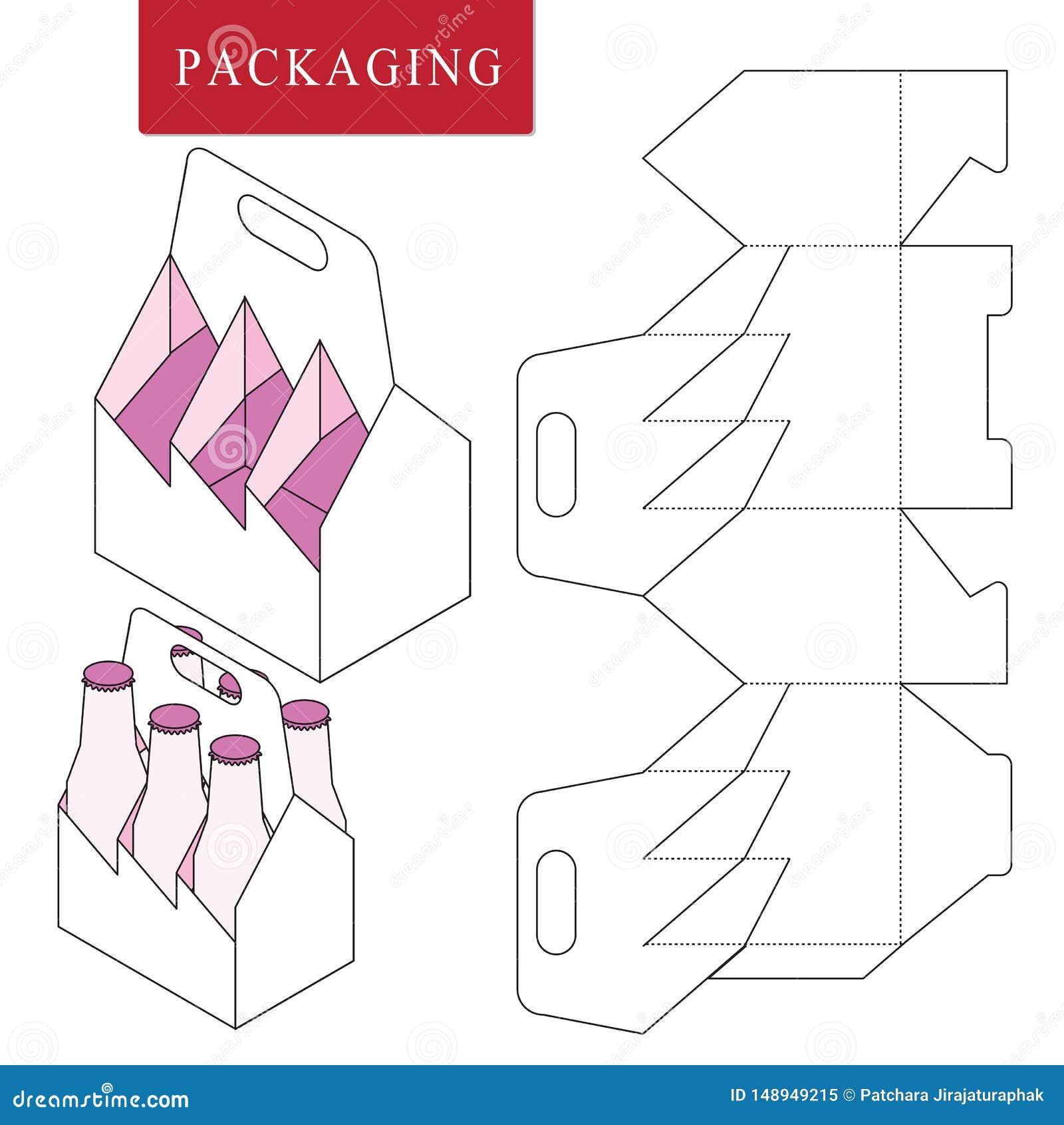 Packaging for Can Bottle.Isolated White Retail Mock UpVector ...