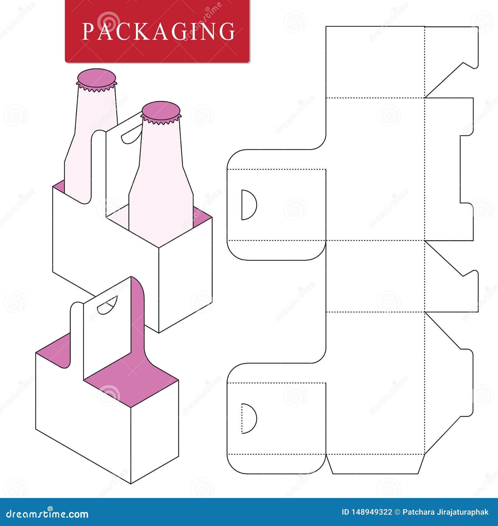 Packaging for Can Bottle.Isolated White Retail Mock UpVector ...