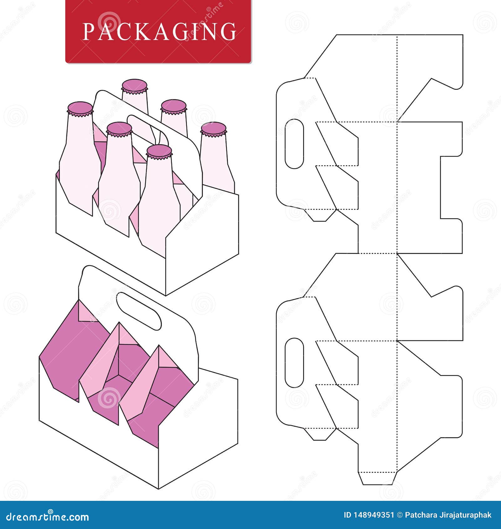 Packaging for Can Bottle.Isolated White Retail Mock UpVector ...