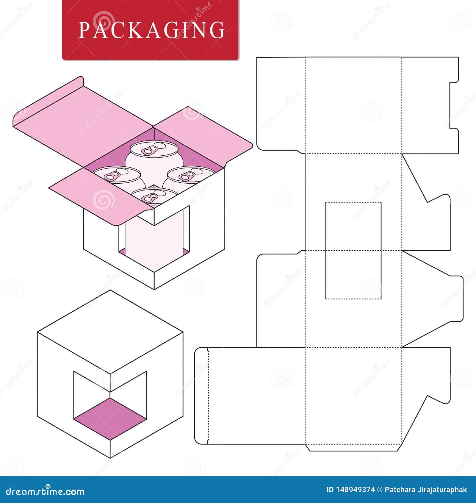 Packaging for Can Bottle.Isolated White Retail Mock UpVector ...