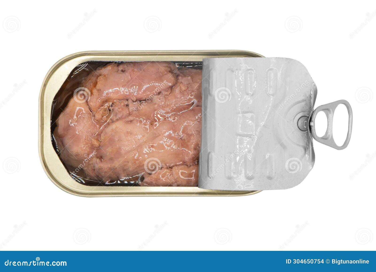 Packaging of Canned Cod Liver Isolated on White Background. Preserved ...