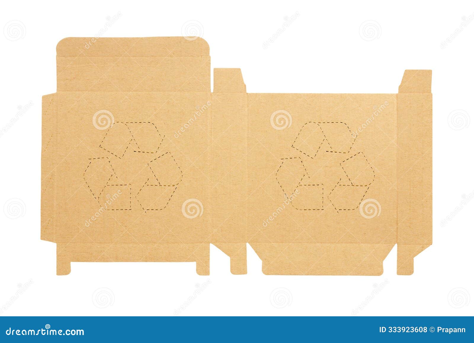 Packaging Carton with Recycle Symbol Stock Photo - Image of frame ...