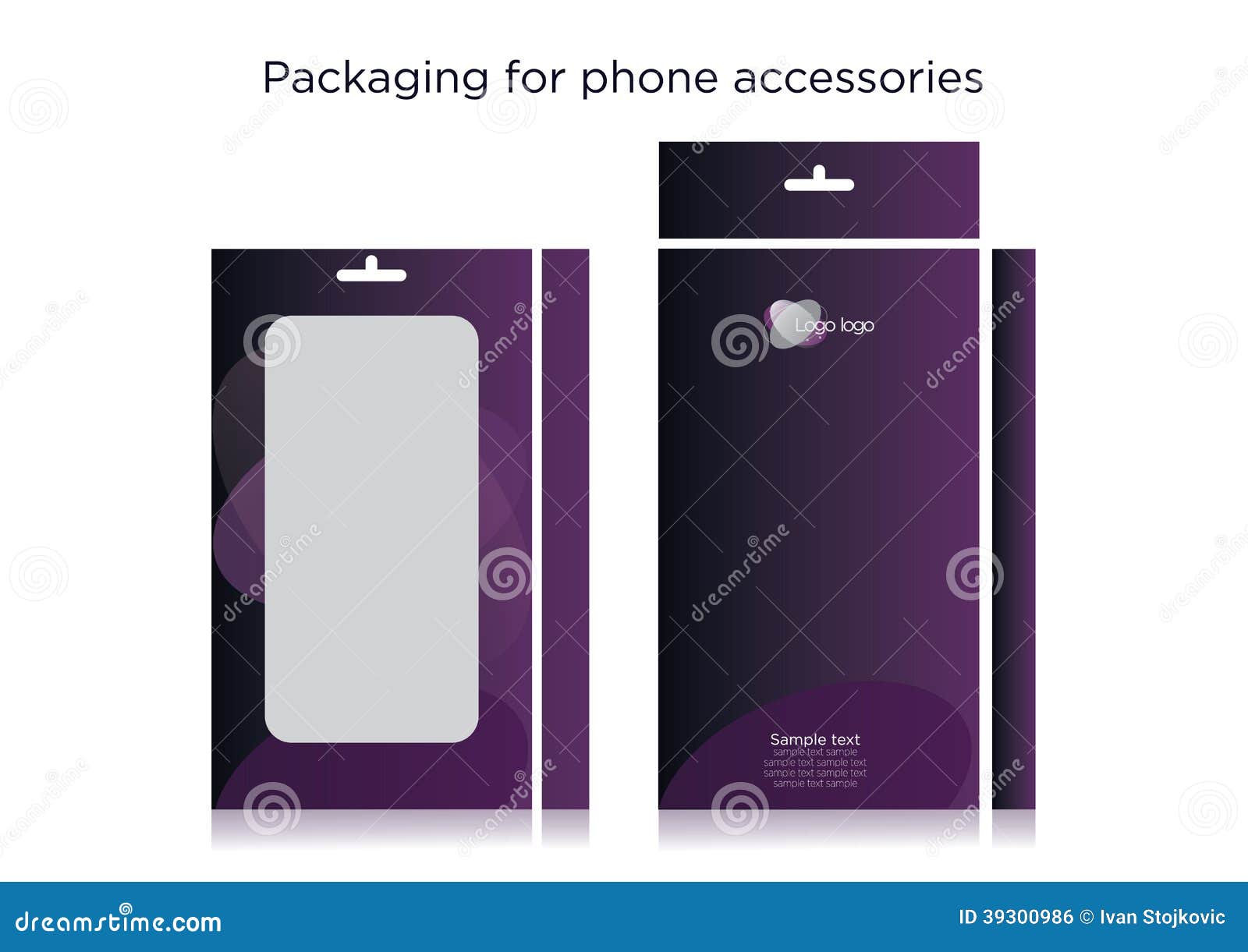 Packaging for Cell Phone Accessories Stock Illustration - Illustration ...