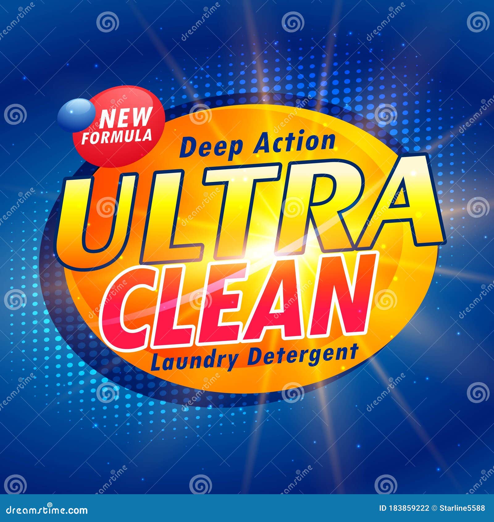 Packaging Concept Design for Laundry Detergent Stock Vector ...