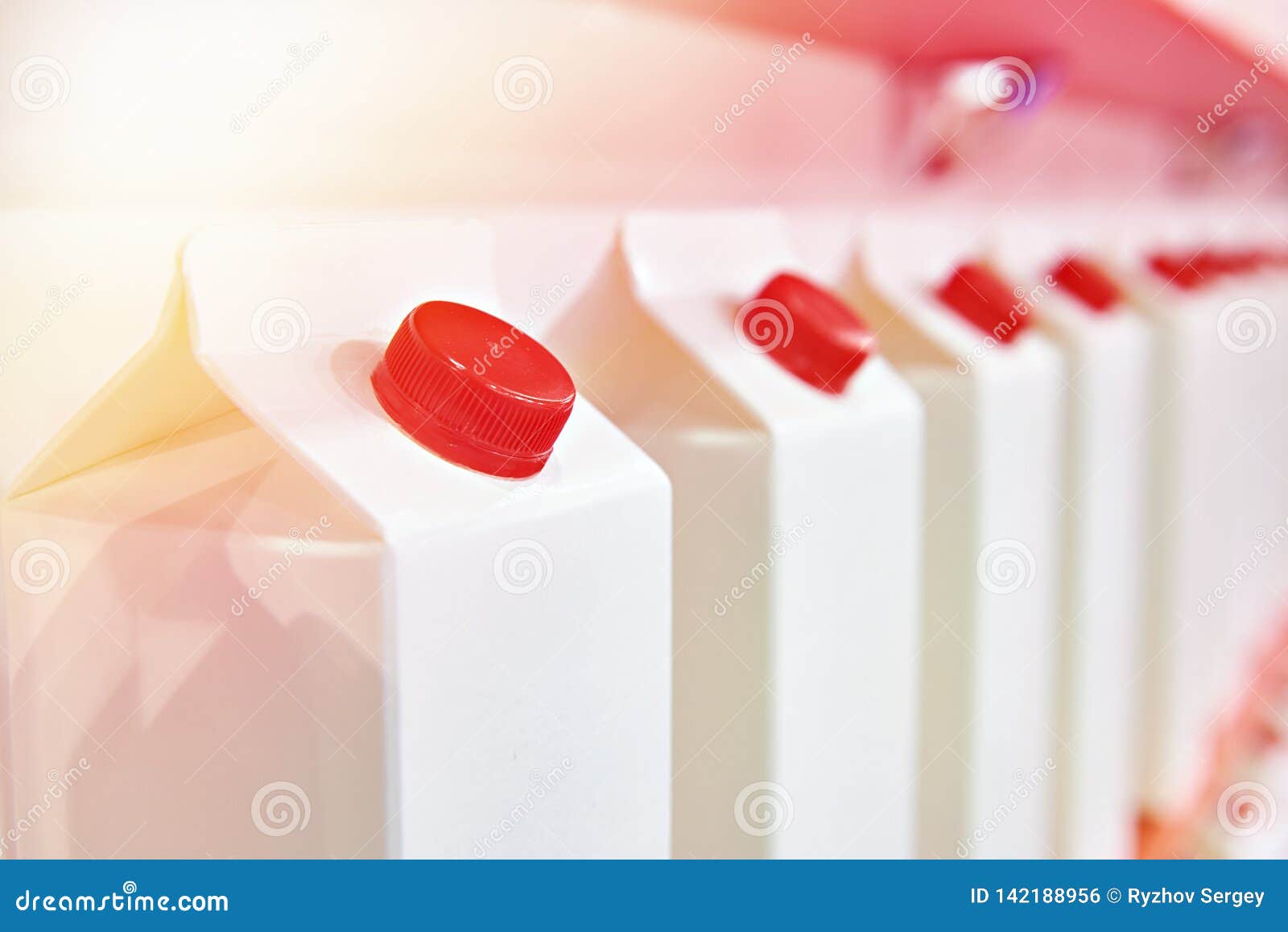 Packaging for Dairy Products Stock Photo - Image of carton, white ...