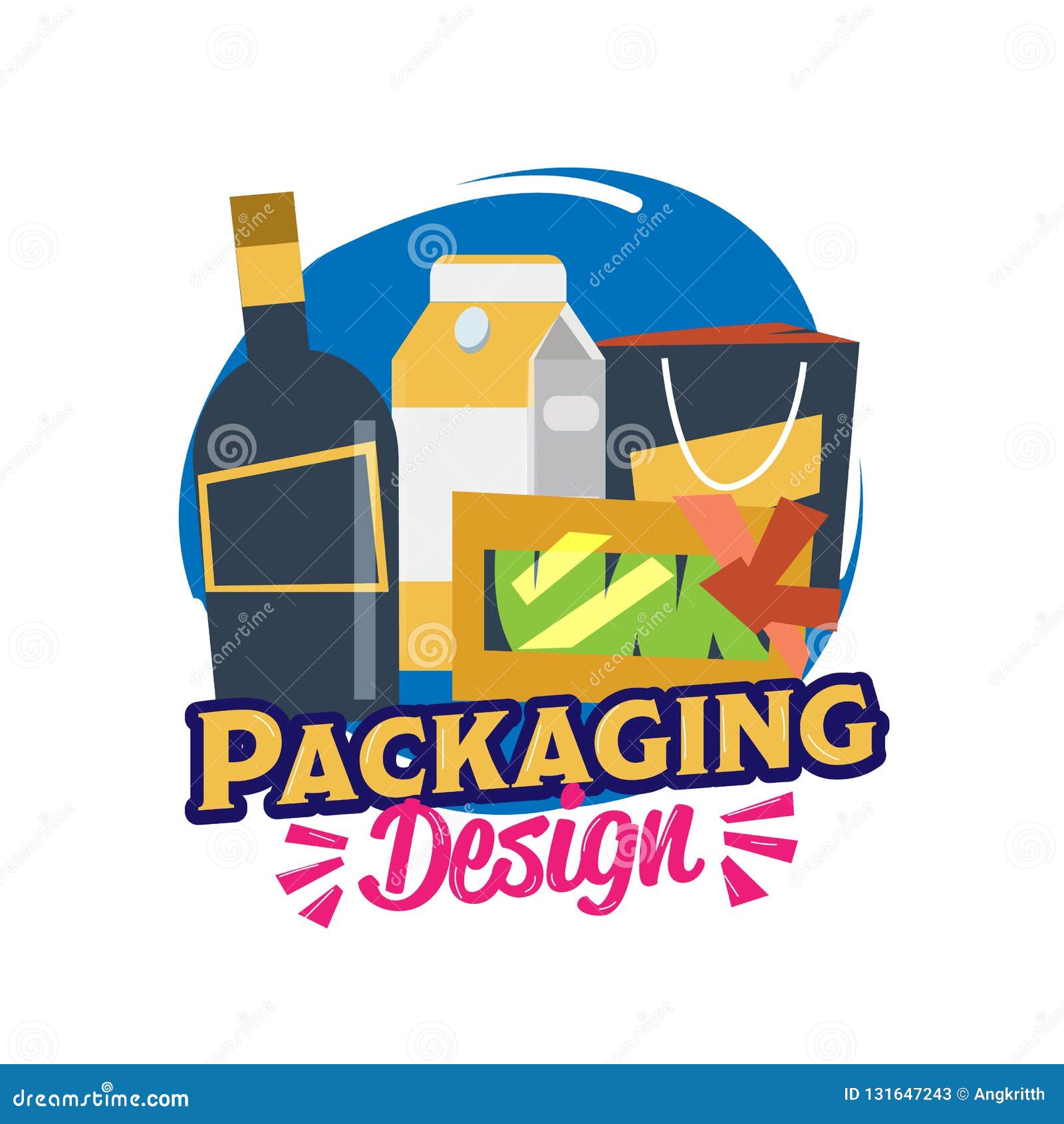 Packaging Design Creative Icon - Vector Illustration Stock Illustration ...