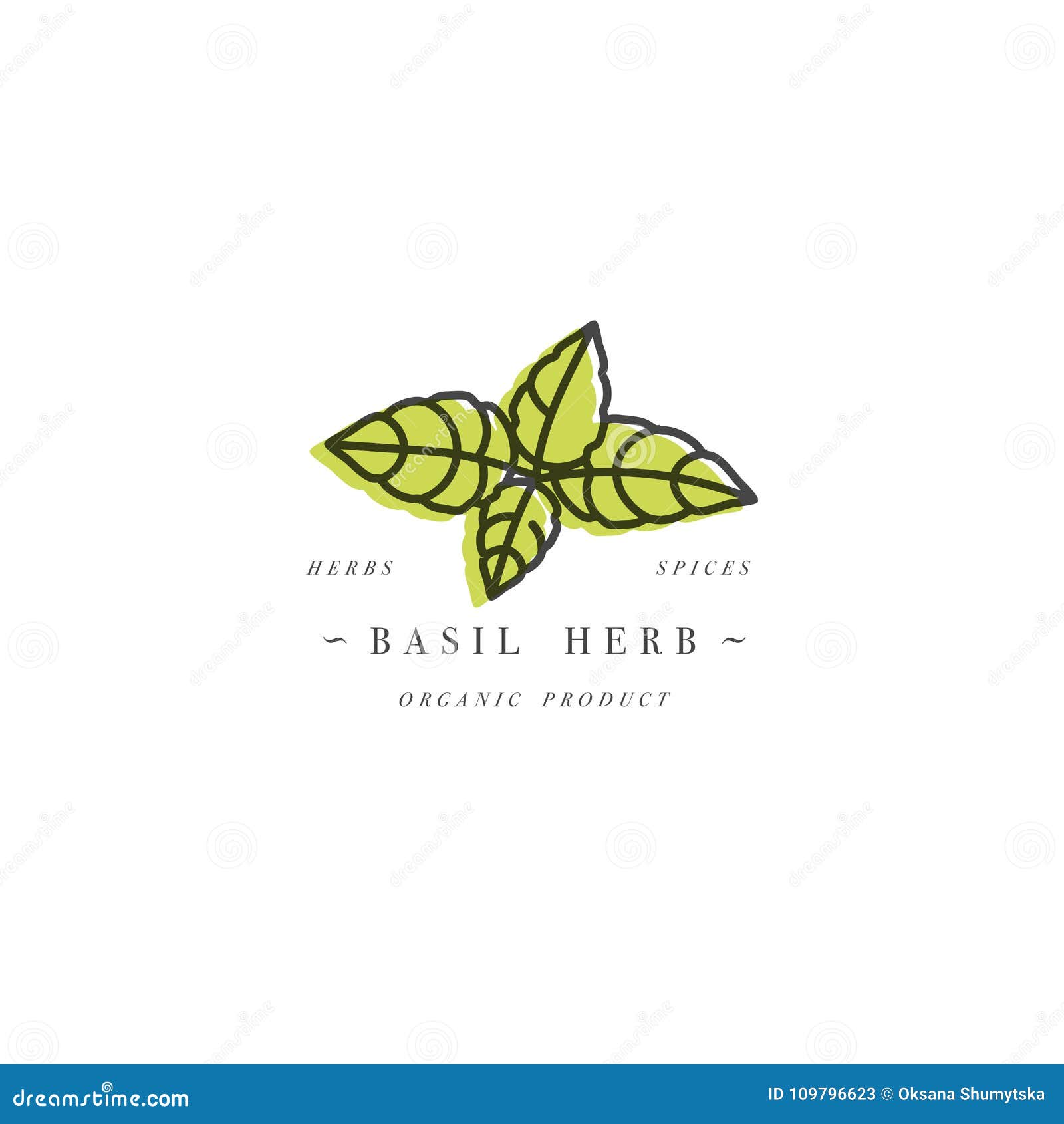 Packaging Design Template Logo and Emblem - Herb and Spice - Basil ...