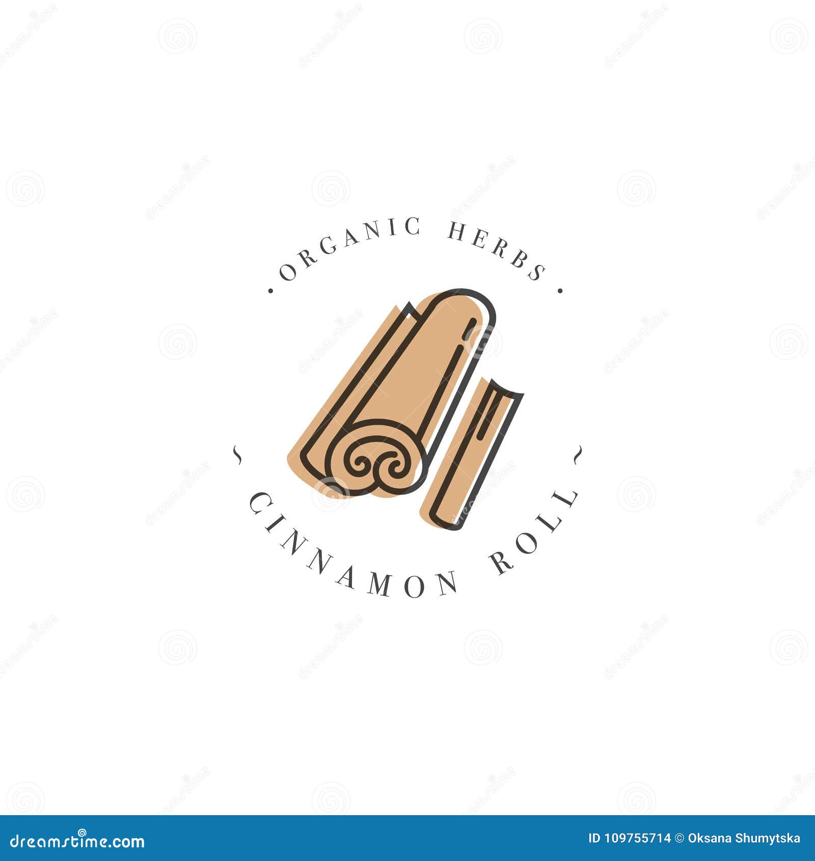 Packaging Design Template Logo and Emblem - Herb and Spice - Cinnamon ...