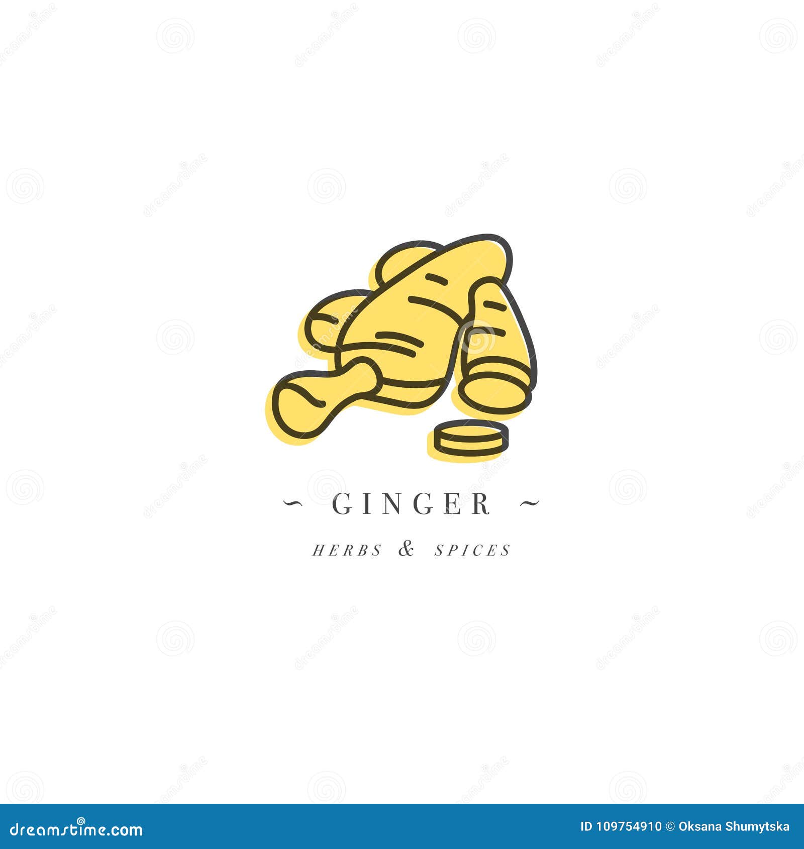 Packaging Design Template Logo and Emblem - Herb and Spice - Ginger ...