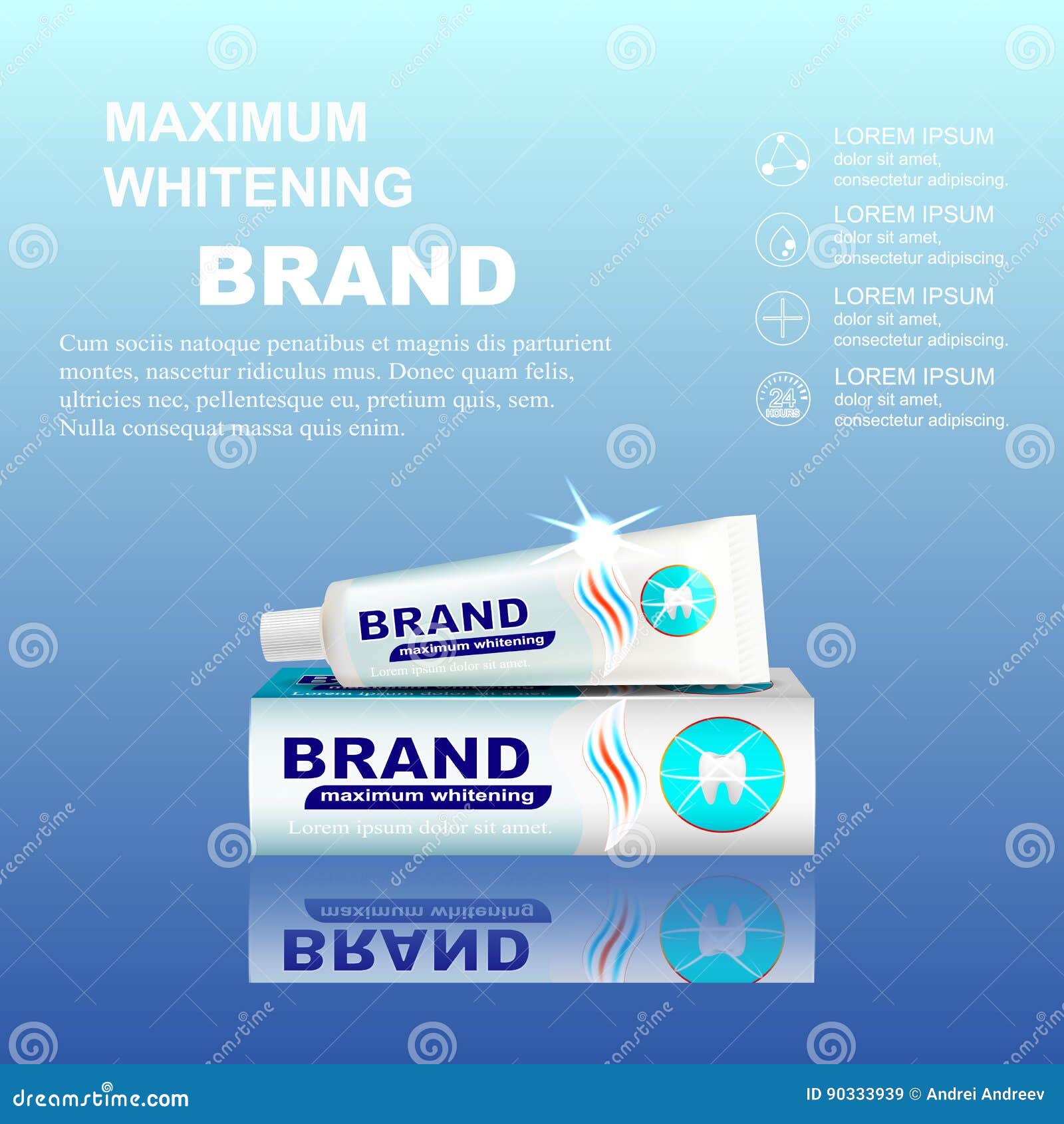Packaging Design for Toothpaste Ads. Stock Vector - Illustration of ...