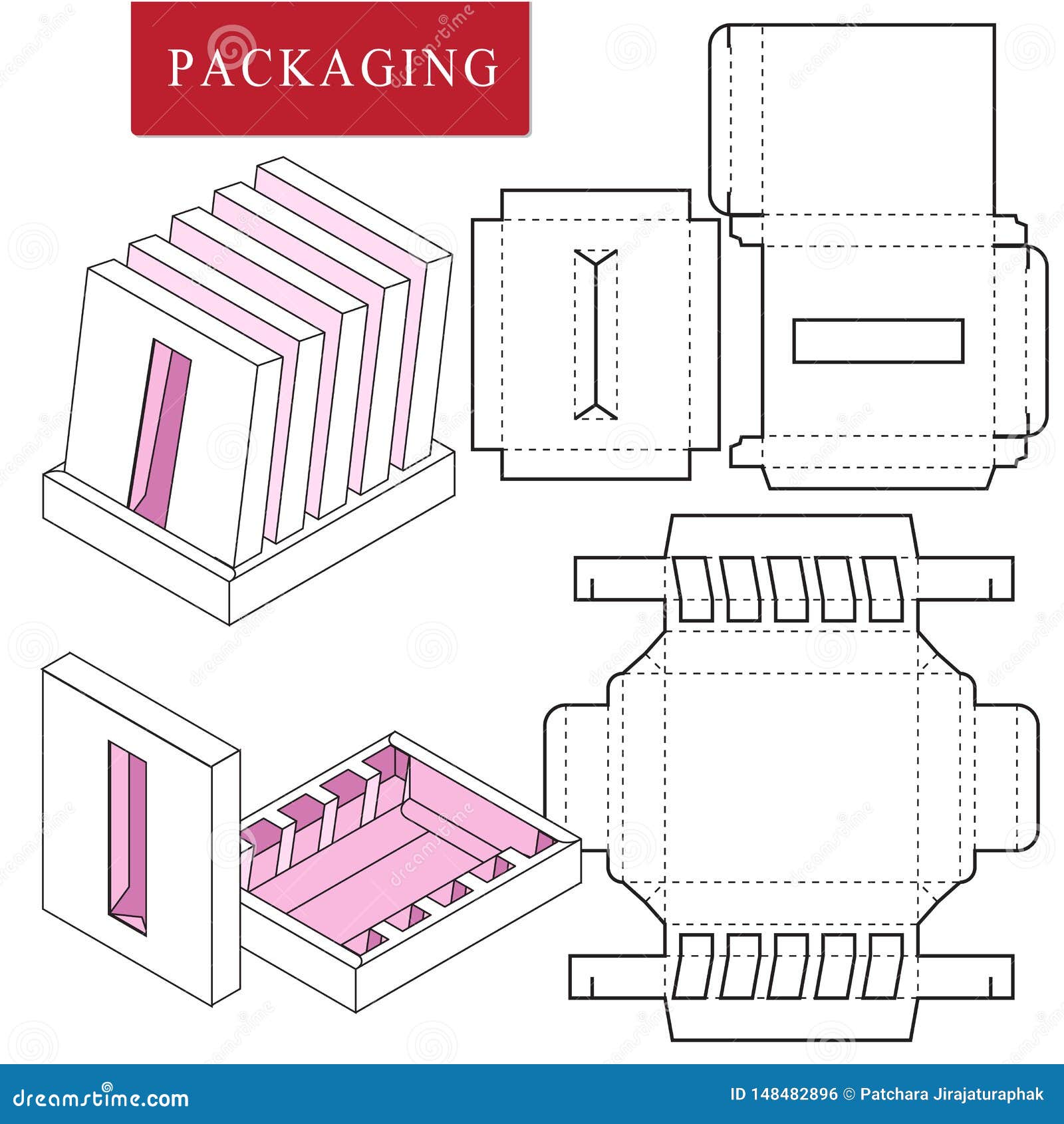 Packaging Design.Vector Illustration Of Box. | CartoonDealer.com #148482896