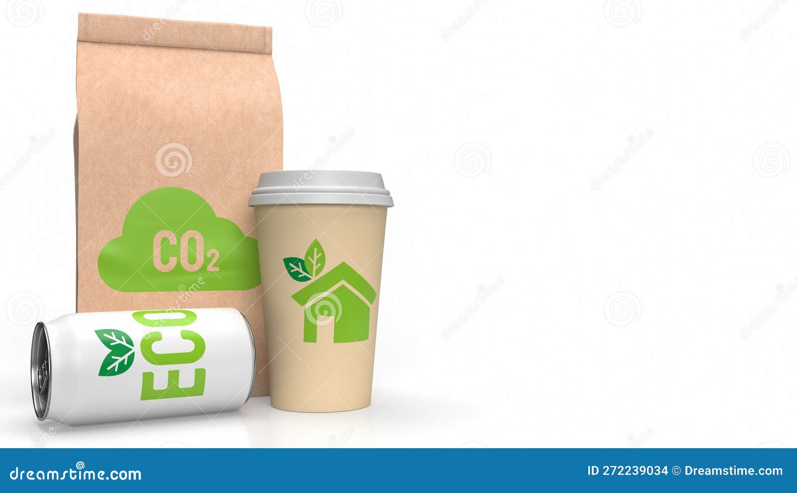 Packaging for Eco or Recycle Concept 3d Rendering Stock Illustration ...