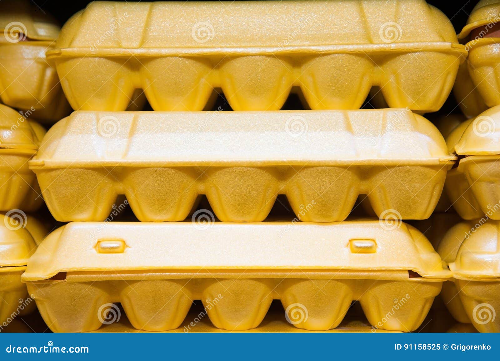 Packaging of eggs in shop stock image. Image of carton - 91158525