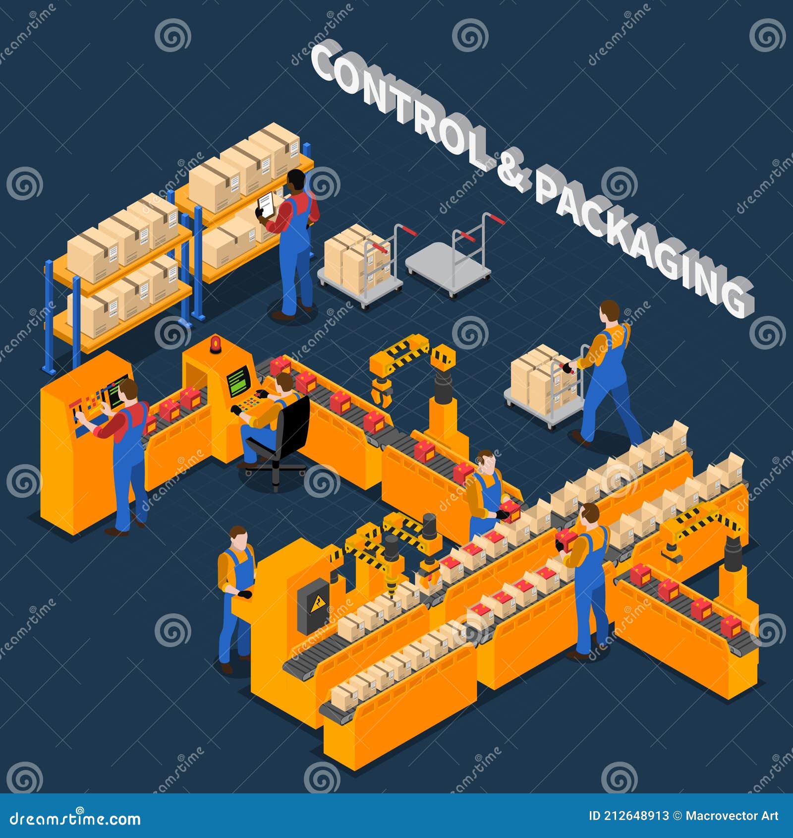 Packaging Factory Isometric Composition Stock Vector - Illustration of ... Packaging Factory Isometric Composition Stock Vector - Illustration of ...