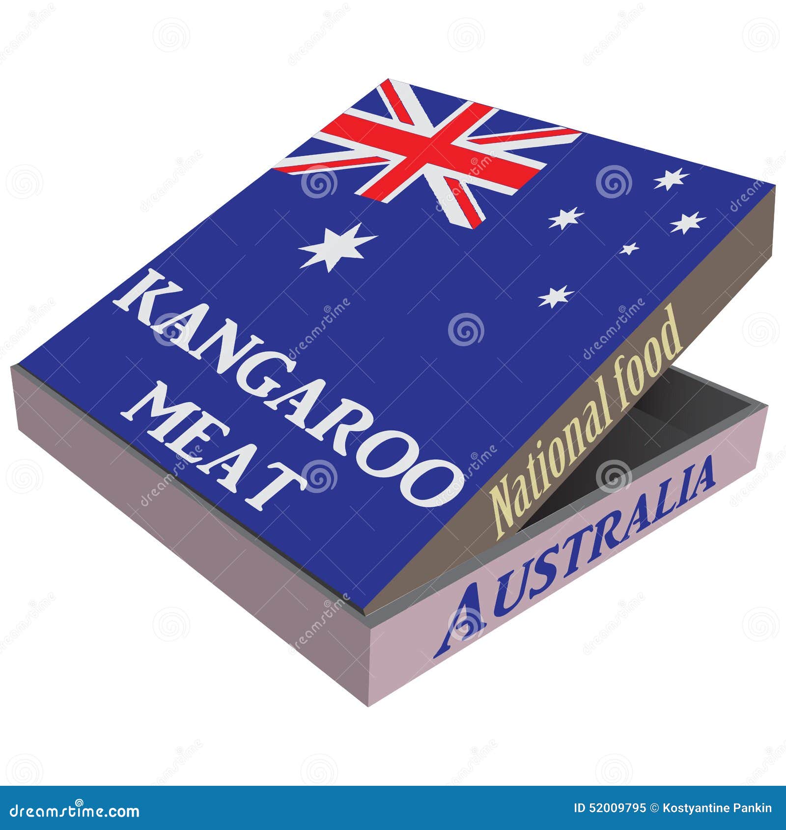Packaging Fast Delivery Kangaroo Meat Stock Vector - Illustration of ...