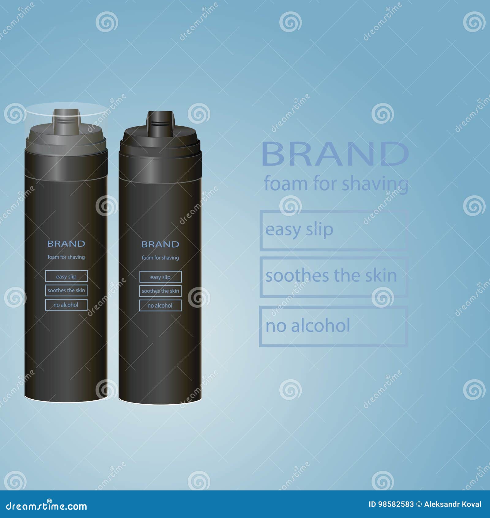 Packaging of Foam for Shaving Stock Vector - Illustration of cream ...