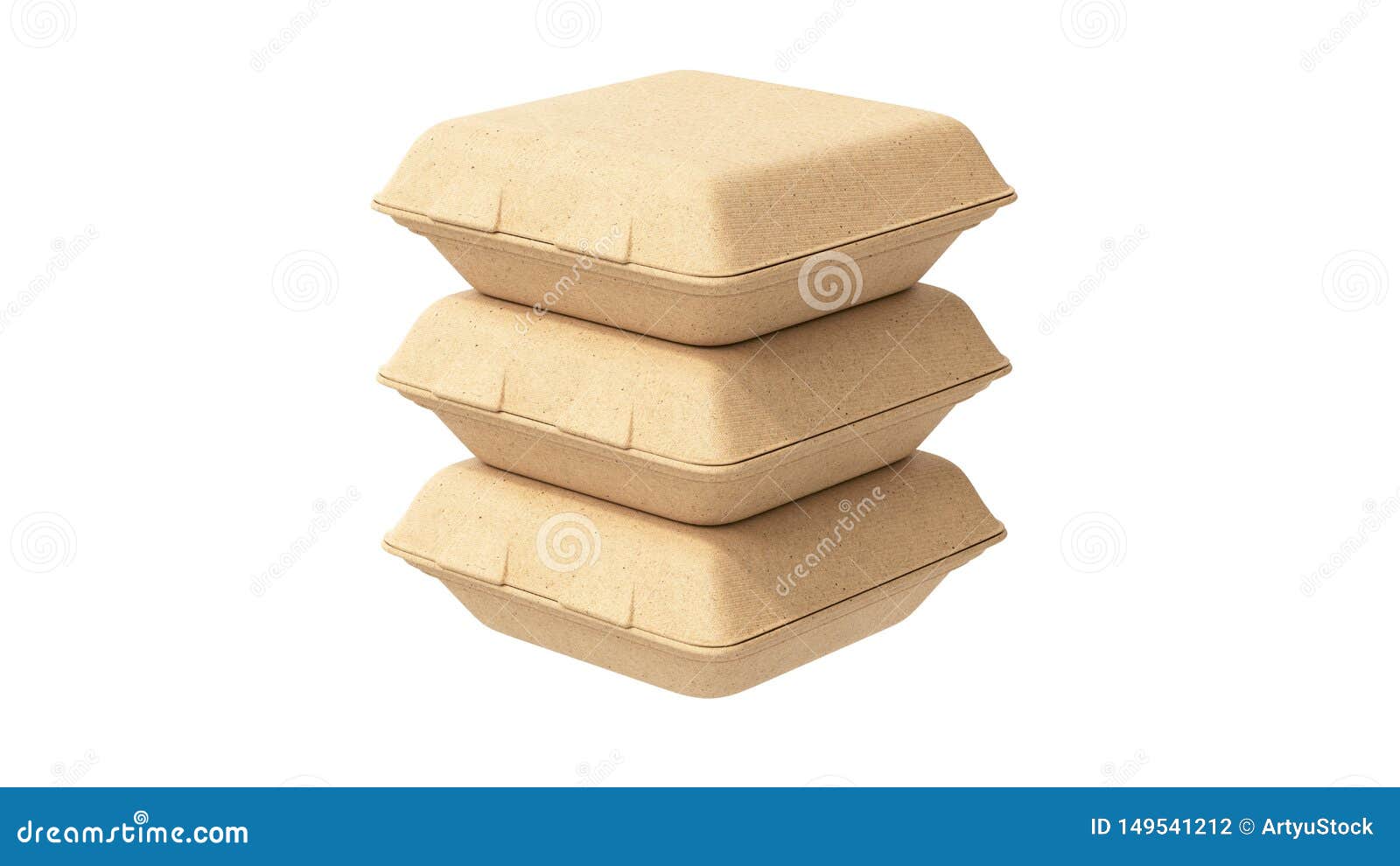 Packaging Food Box Cardboard Brown Open and Closed Stock Illustration ...
