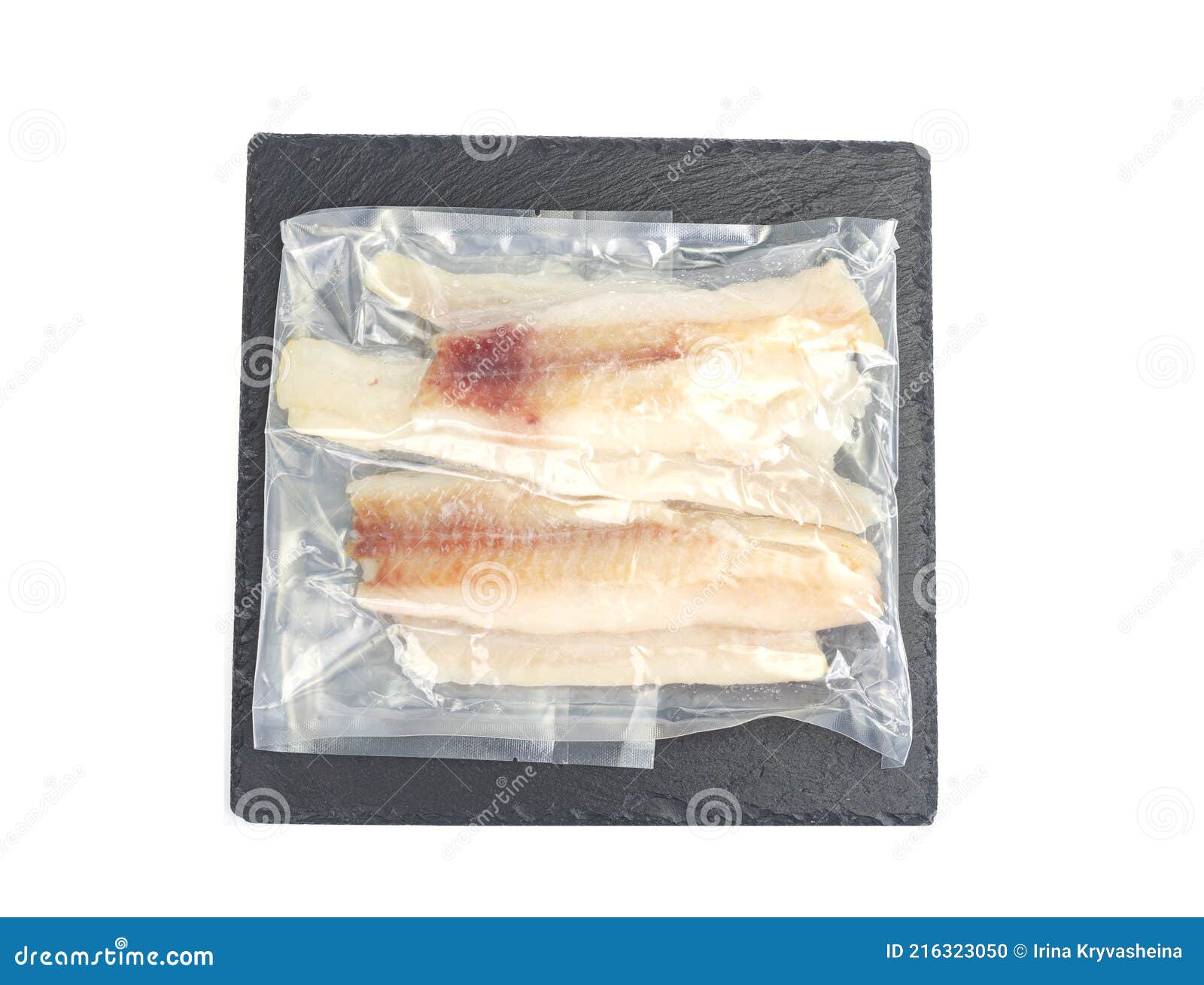 Packaging Of Frozen Fillets Of White Fish, Pollock Royalty-Free Stock ...