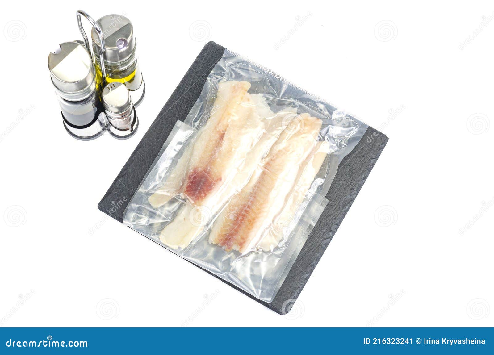 Packaging Of Frozen Fillets Of White Fish, Pollock Royalty-Free Stock ...