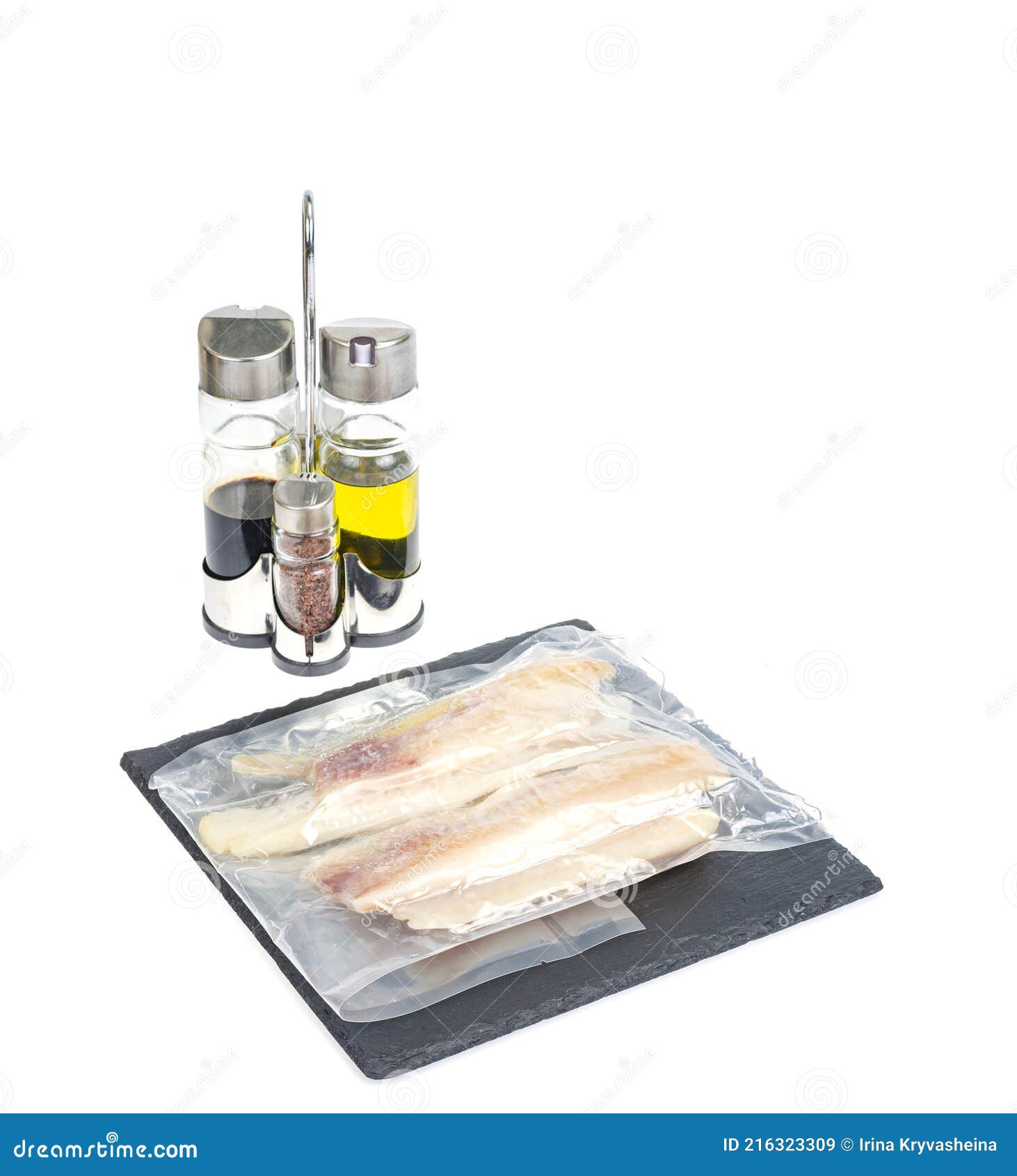 Packaging of Frozen Fillets of White Fish, Pollock Stock Image - Image ...