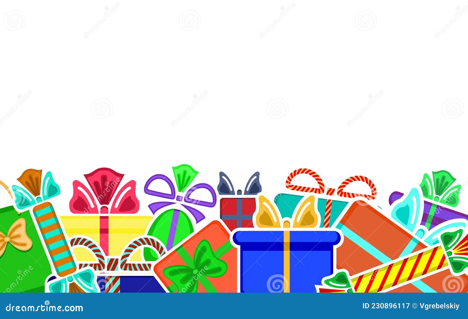 Packaging and Gifts. Sample Stock Vector - Illustration of invitation ...