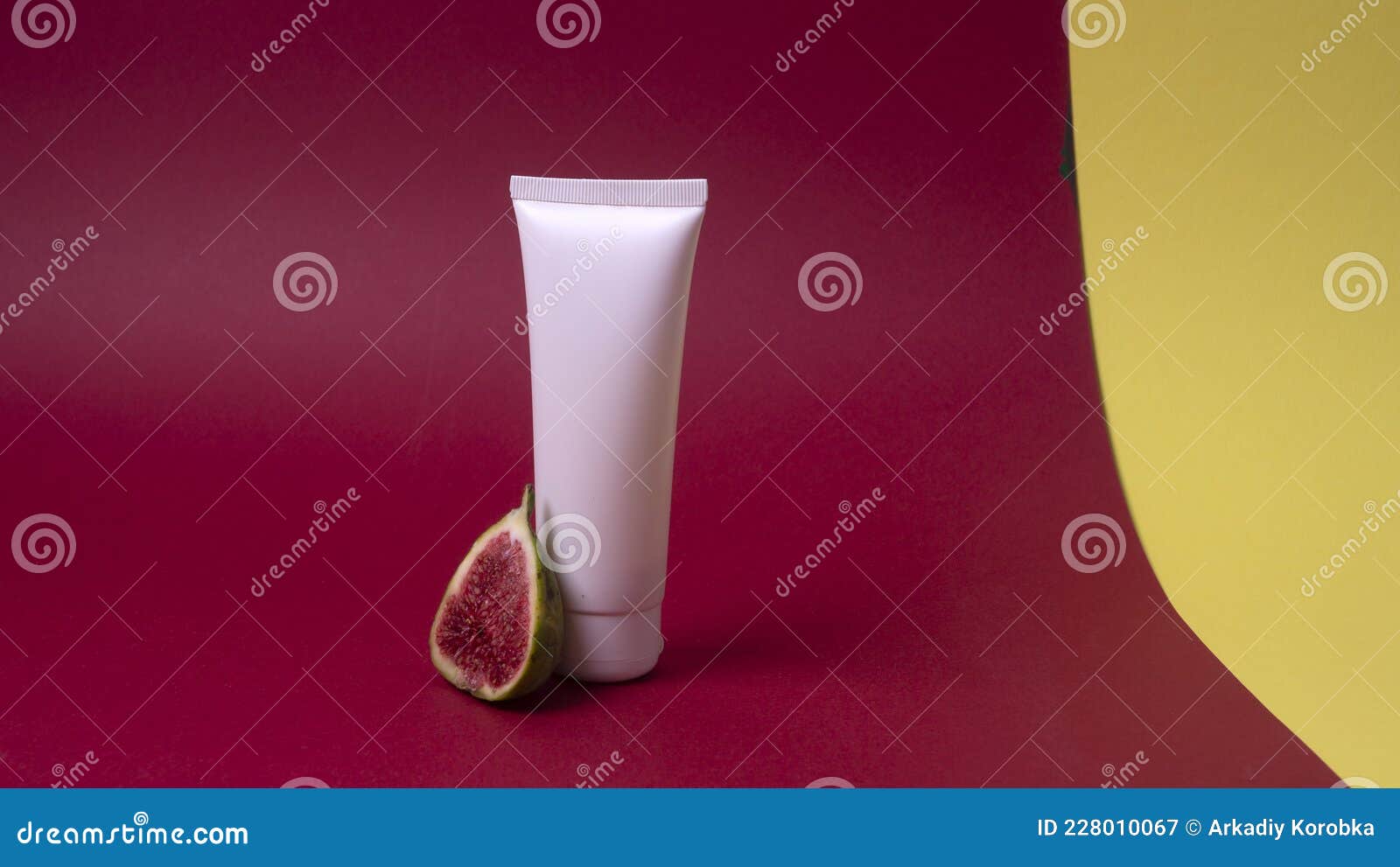Packaging of Face or Hand Cream on Colored Background Stock Image ...