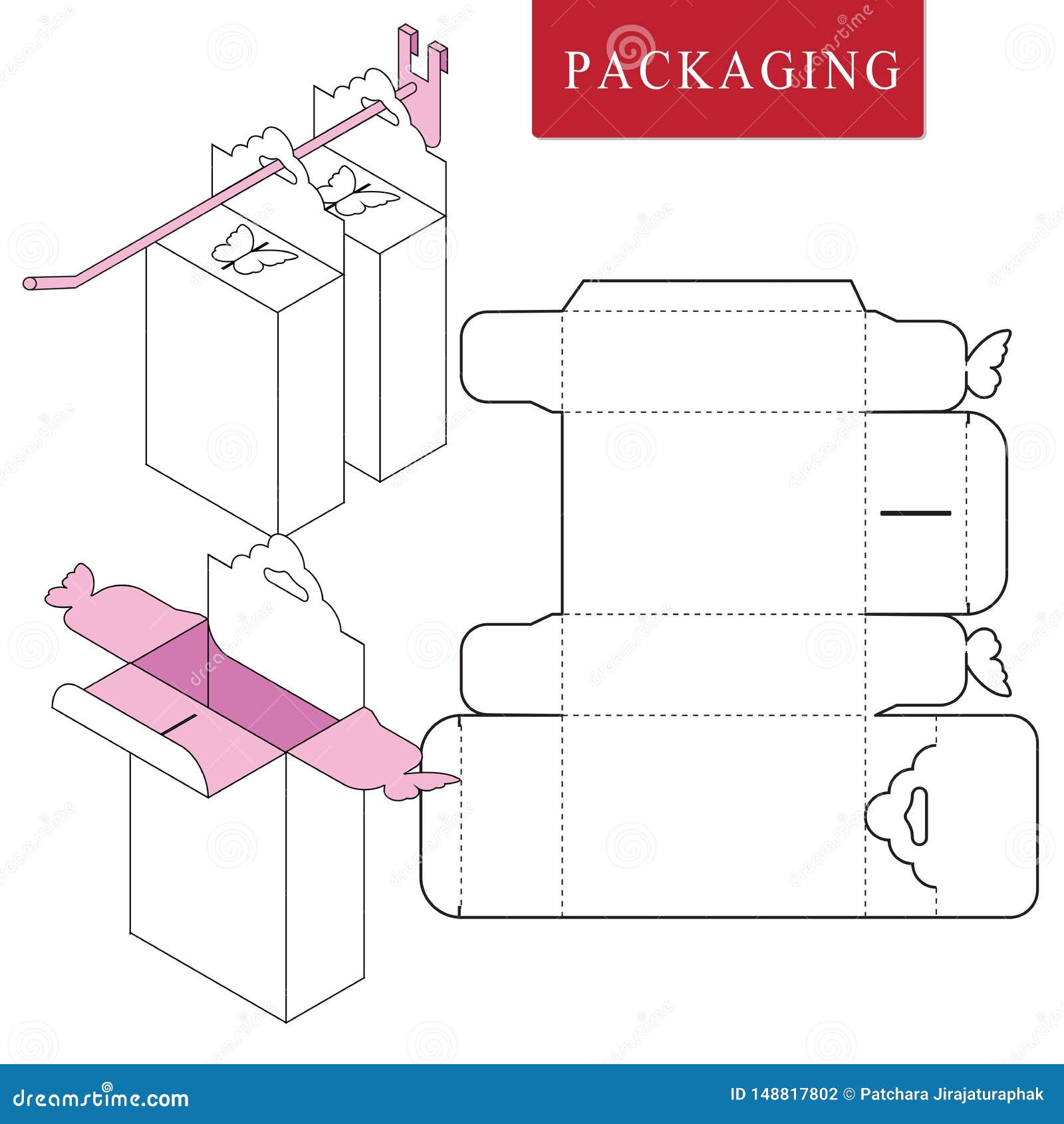 Packaging For Hang With Hook.Vector Illustration Of Packaging ...